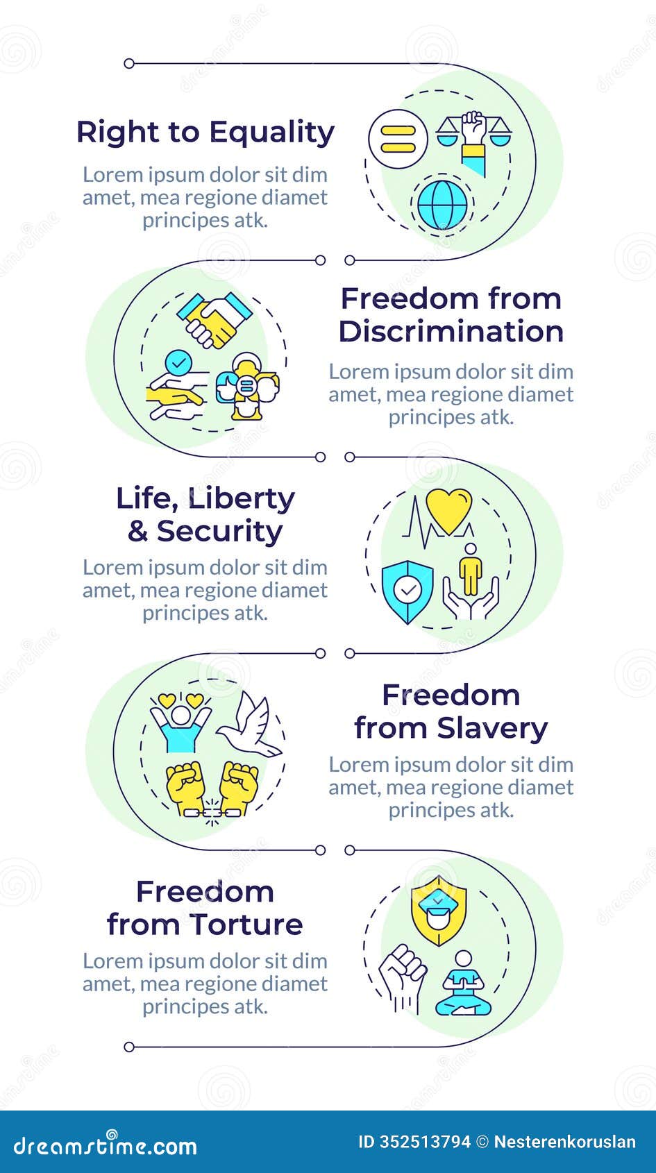 Social Equality Rights Infographic Vertical Sequence Stock Illustration ...