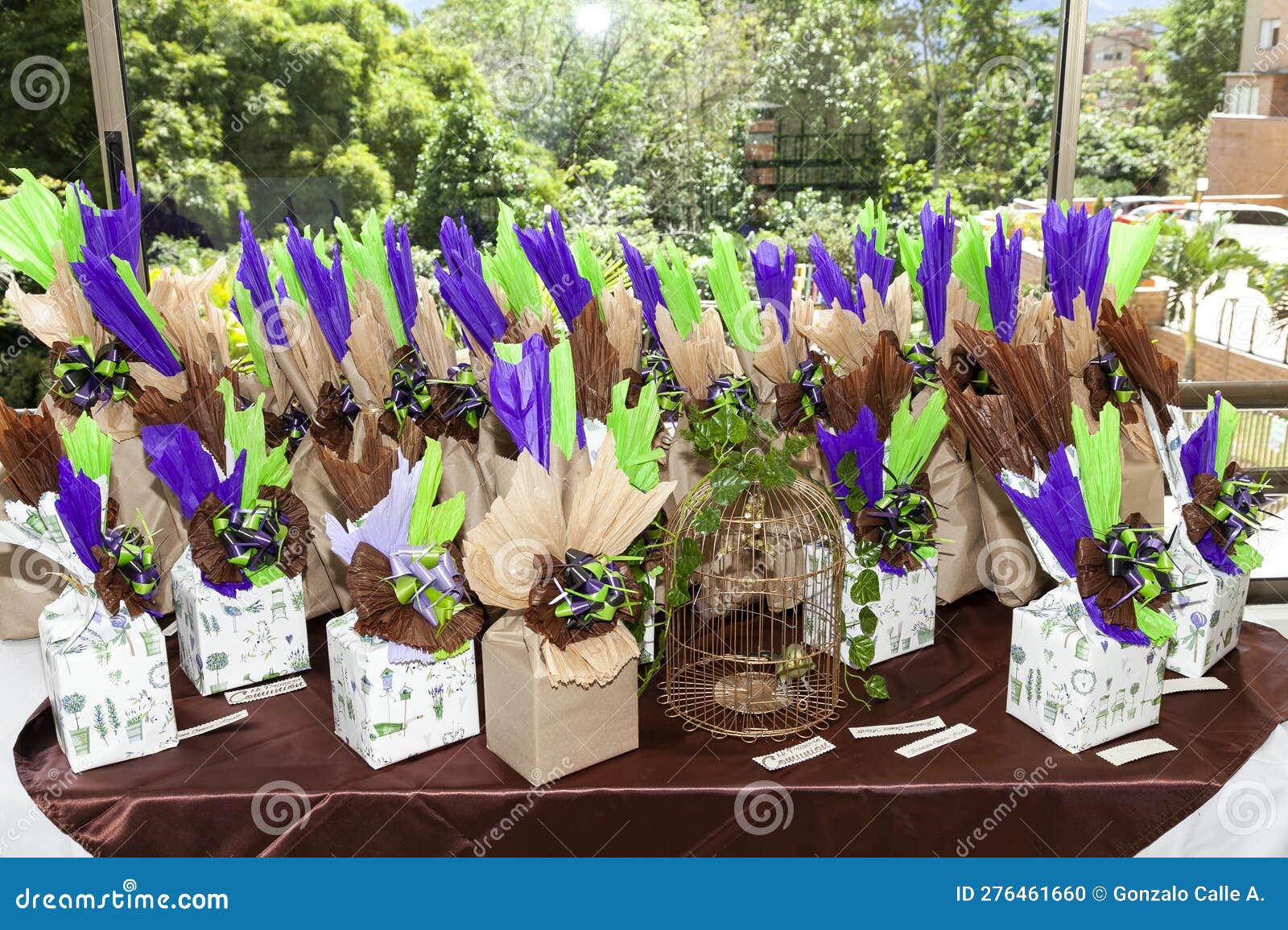 Social Event Table Decorated with Souvenir for Guests at the Party ...