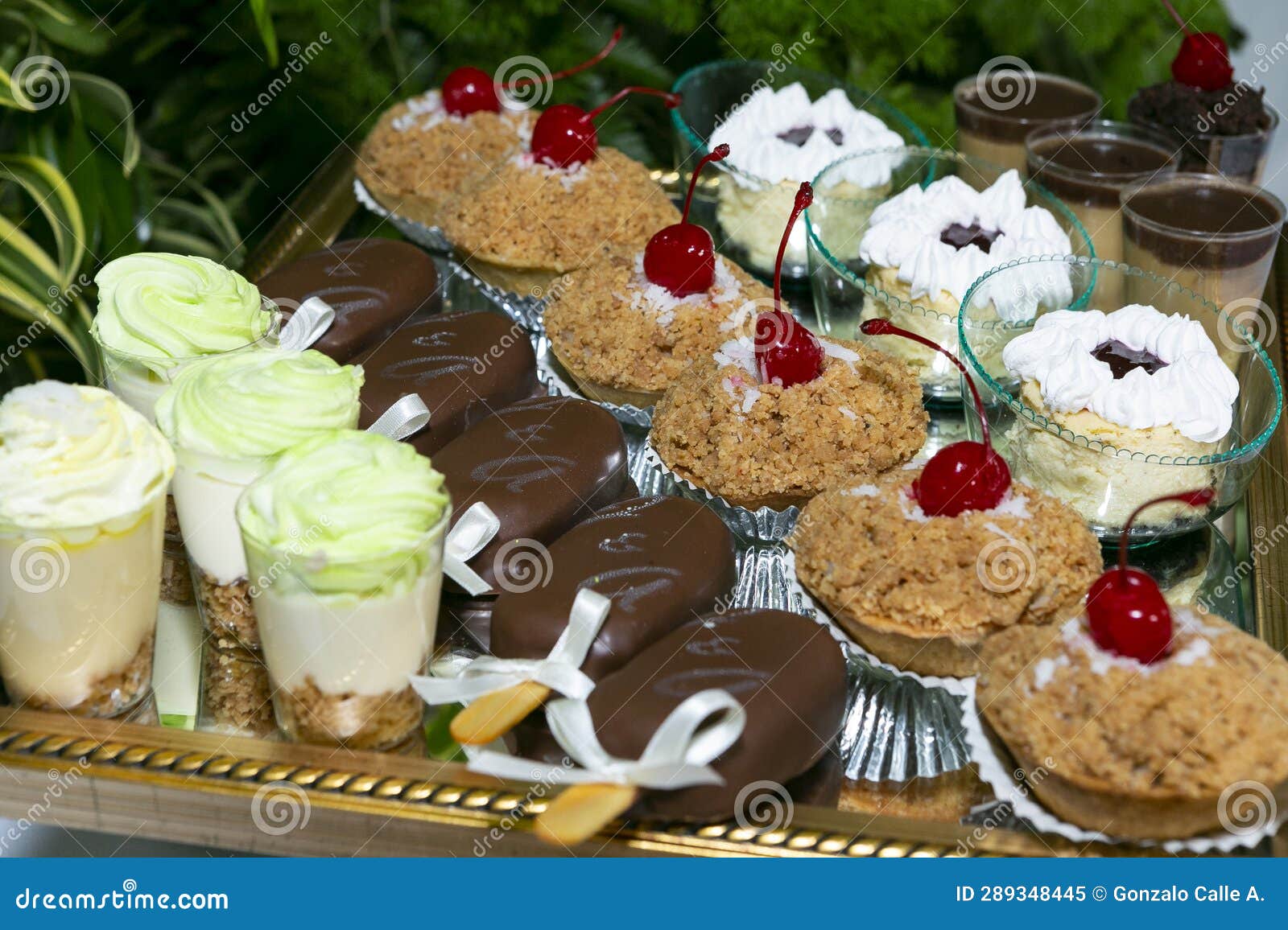 Social Events Dessert Table for Guests Stock Image - Image of wooden ...