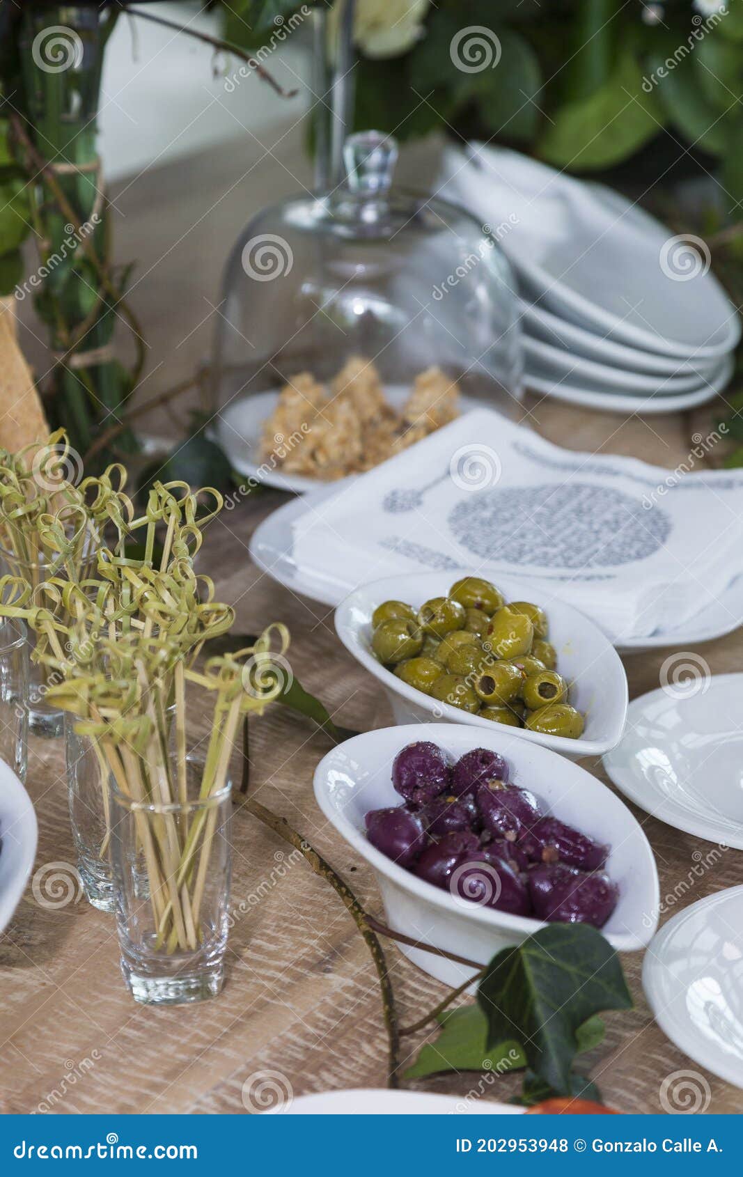 Social Events Reception; Tasty Snacks for Guests at the Reception Stock ...