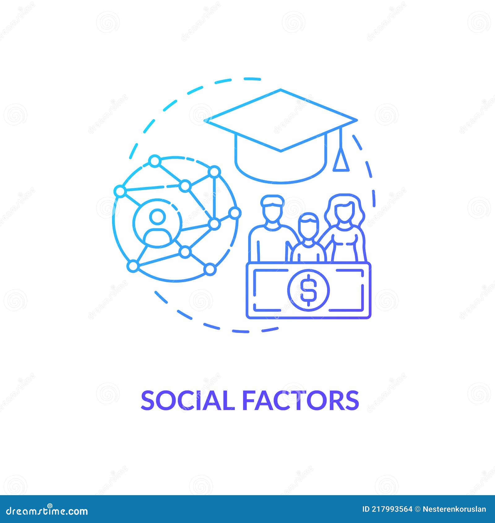 Social Factors Concept Icon Stock Vector - Illustration of vector ...