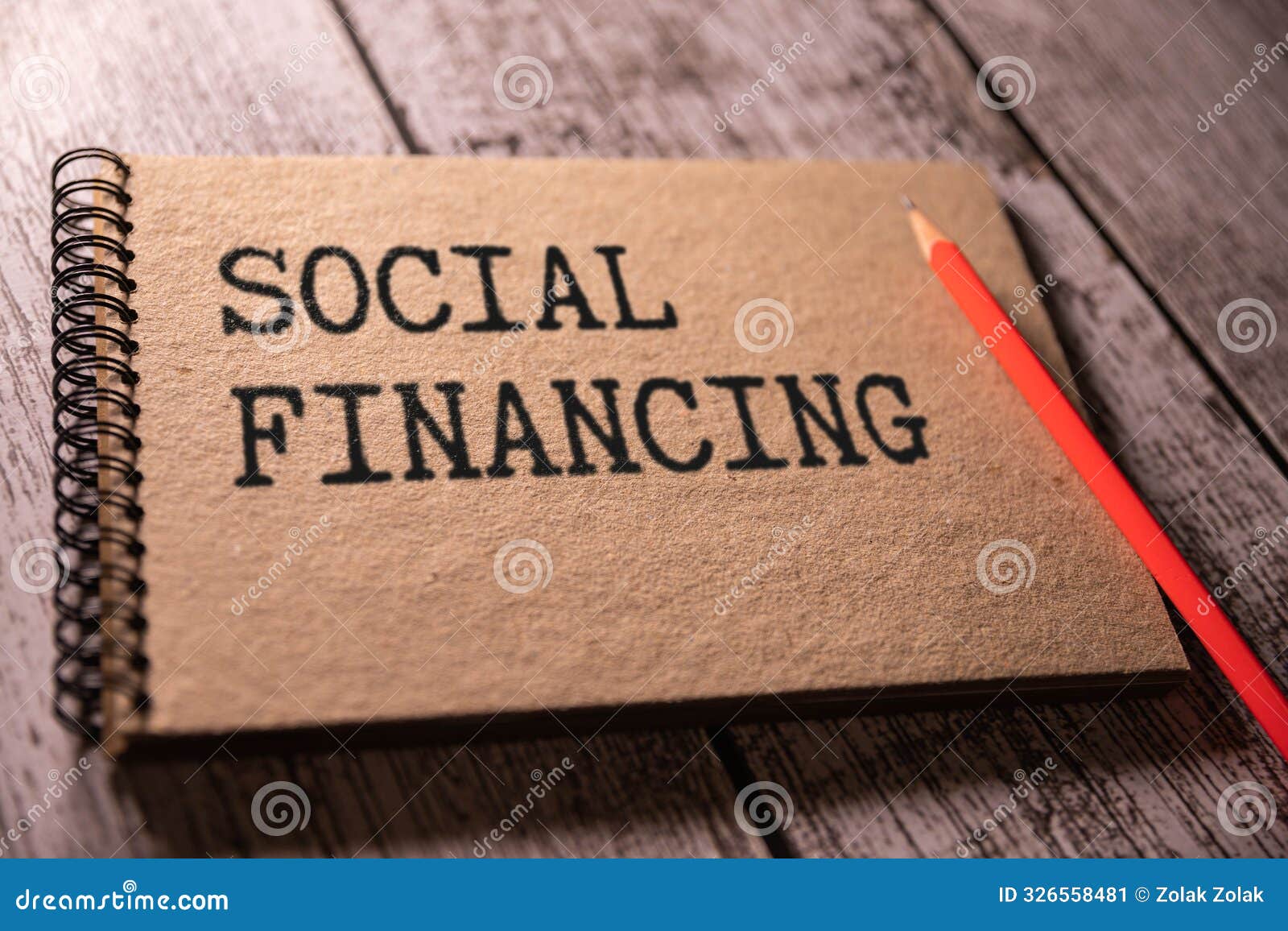SOCIAL FINANCING Text on Sticker on the Paper Diagram Stock Image ...