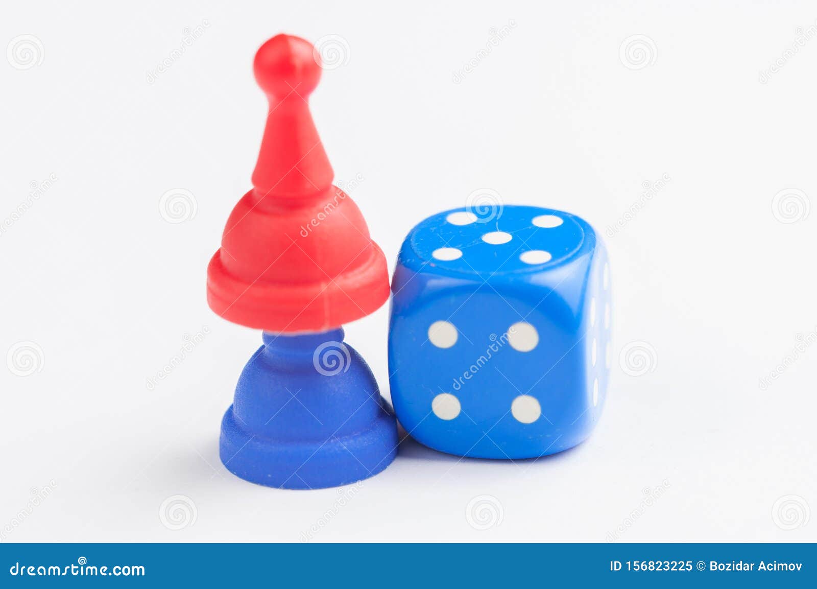 Social Game.Blue and Red Figure Stock Image - Image of background ...