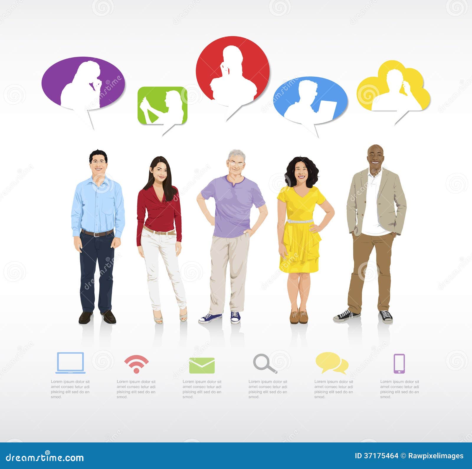 Social Gathering Vector stock vector. Illustration of globalization ...