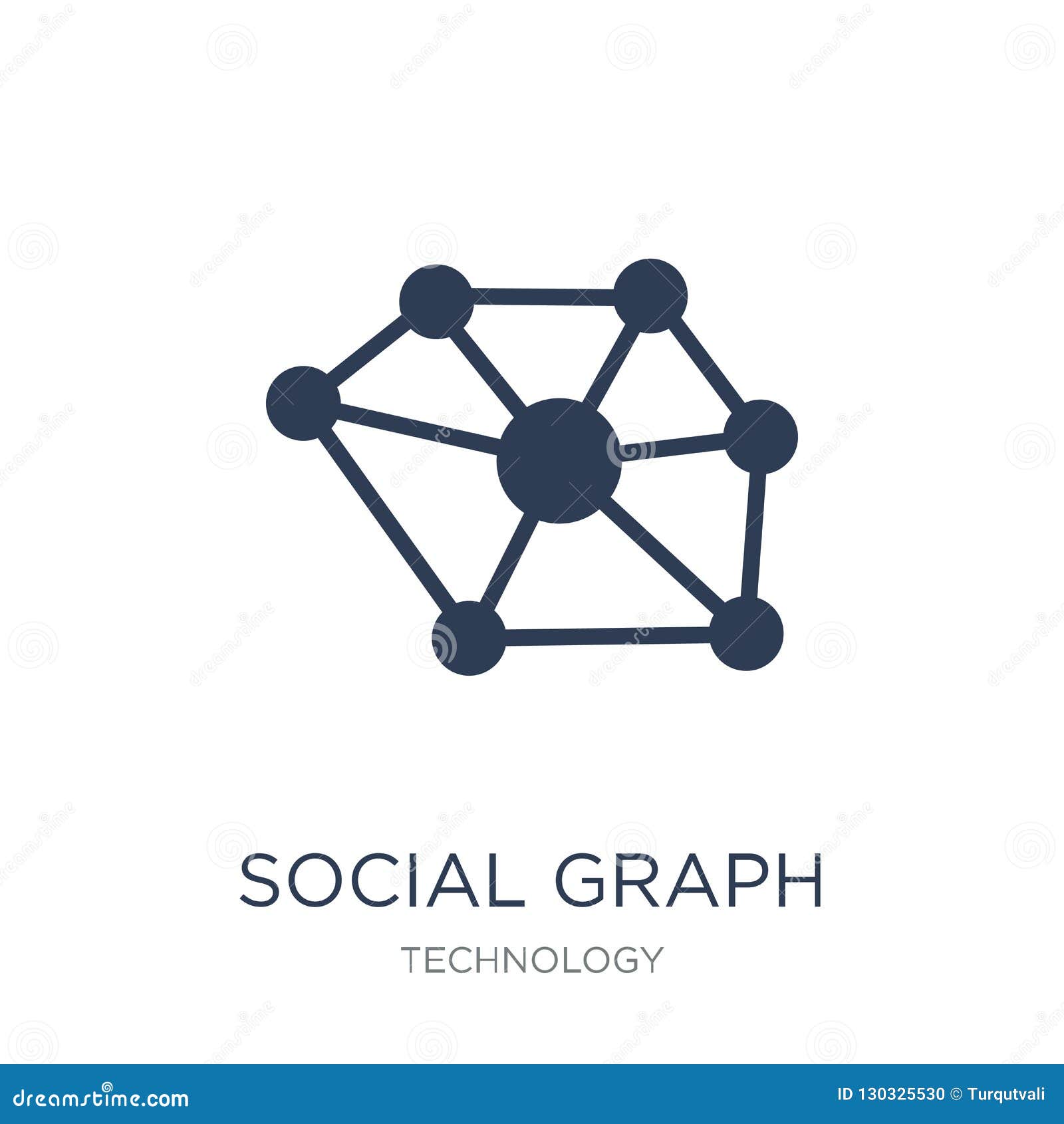 Social Graph Icon. Trendy Flat Vector Social Graph Icon on White Stock ...