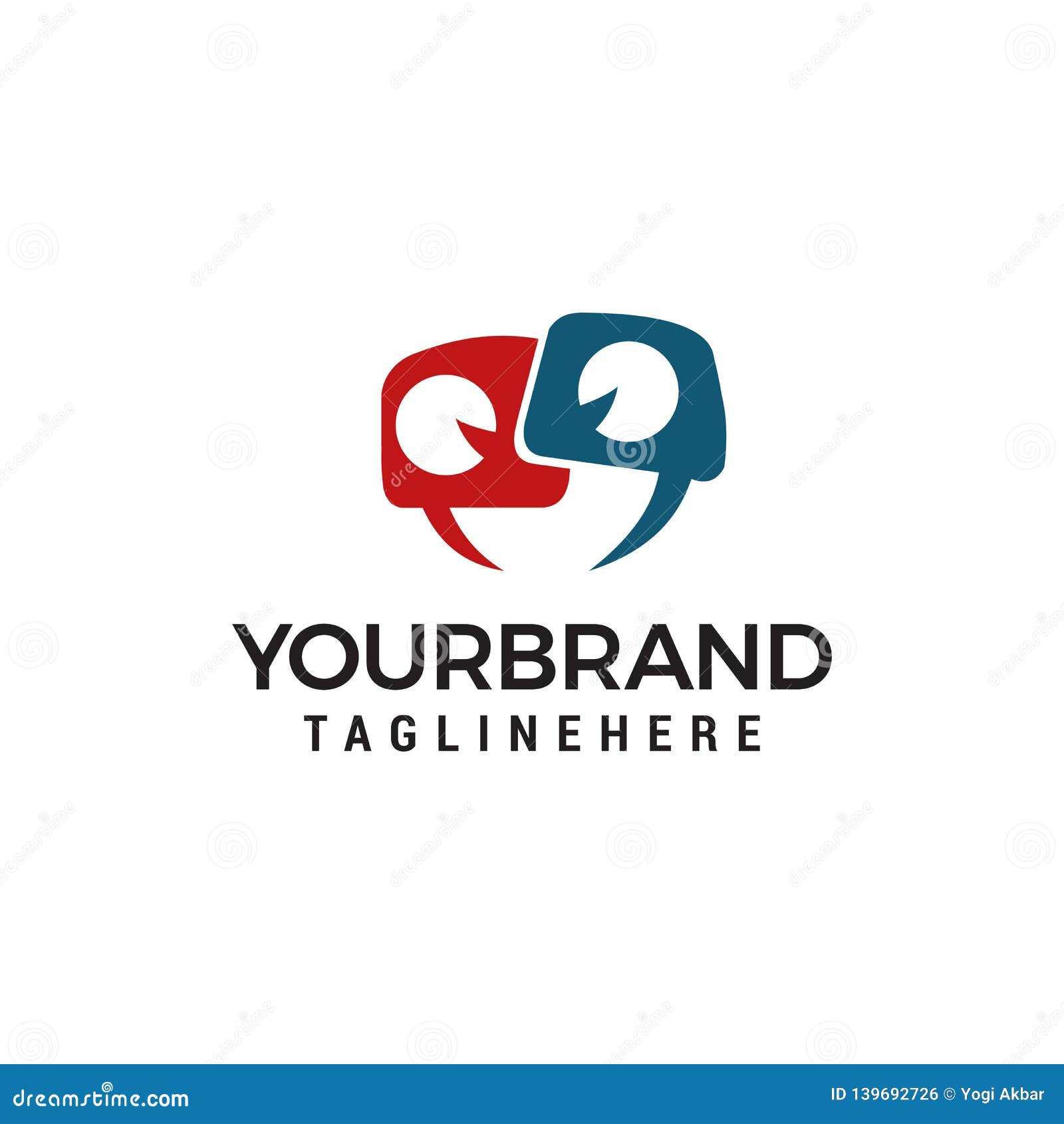 Social Group Chat Logo Template Stock Vector - Illustration of ...