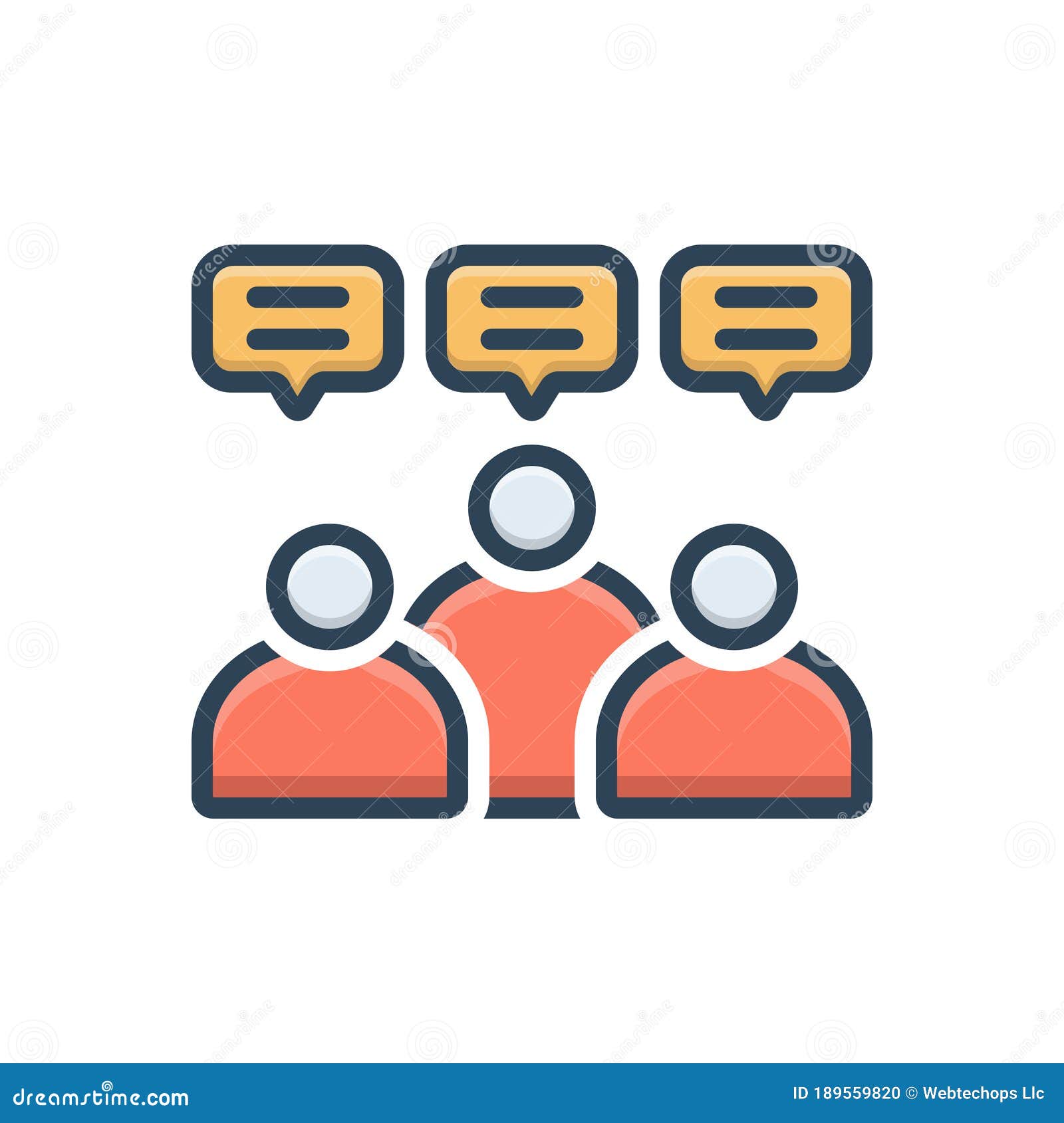 Color Illustration Icon for Social Group, Friend and Gathering Stock ...