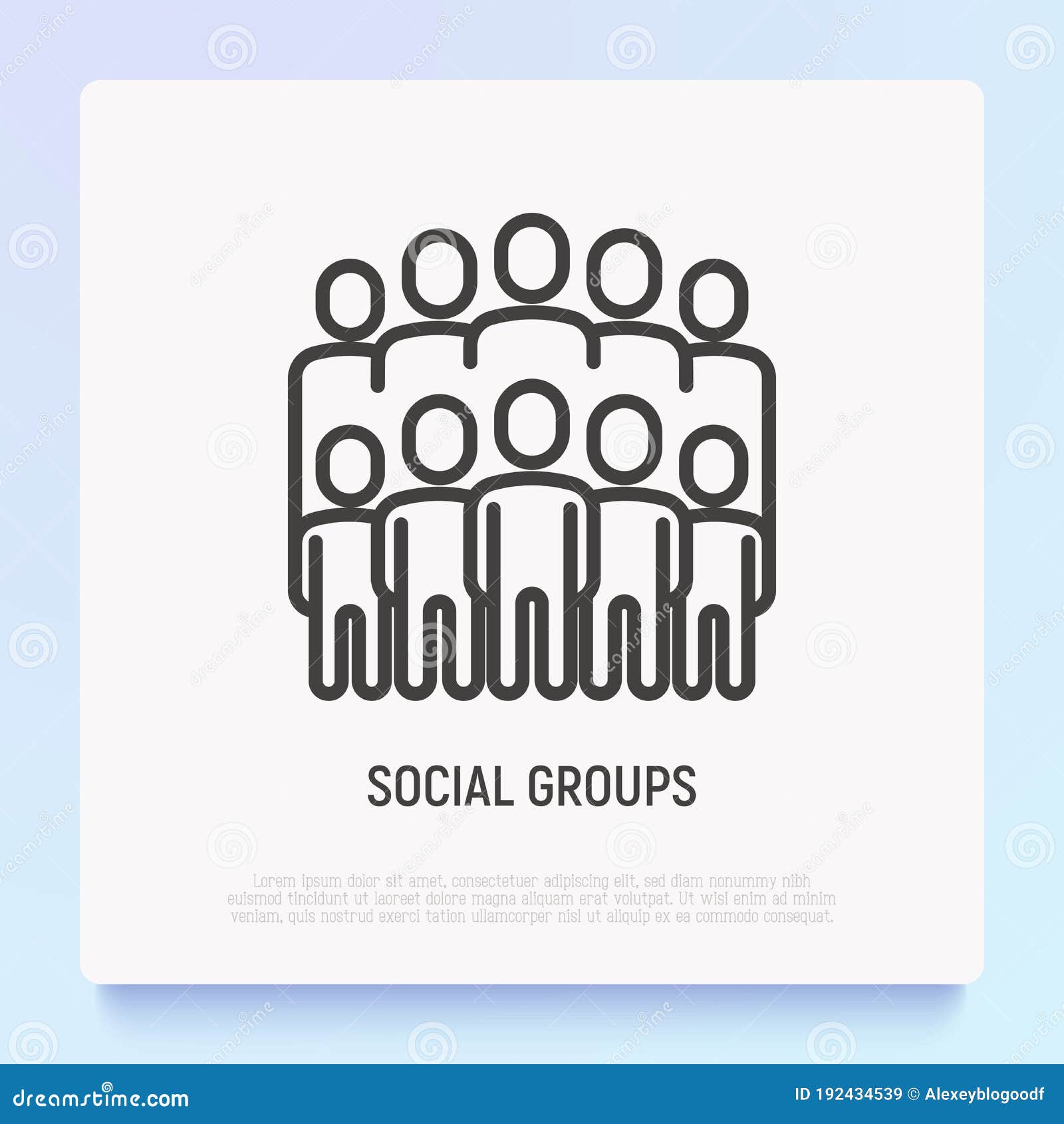 Social Groups Thin Line Icon. Modern Vector Illustration Stock Vector ...