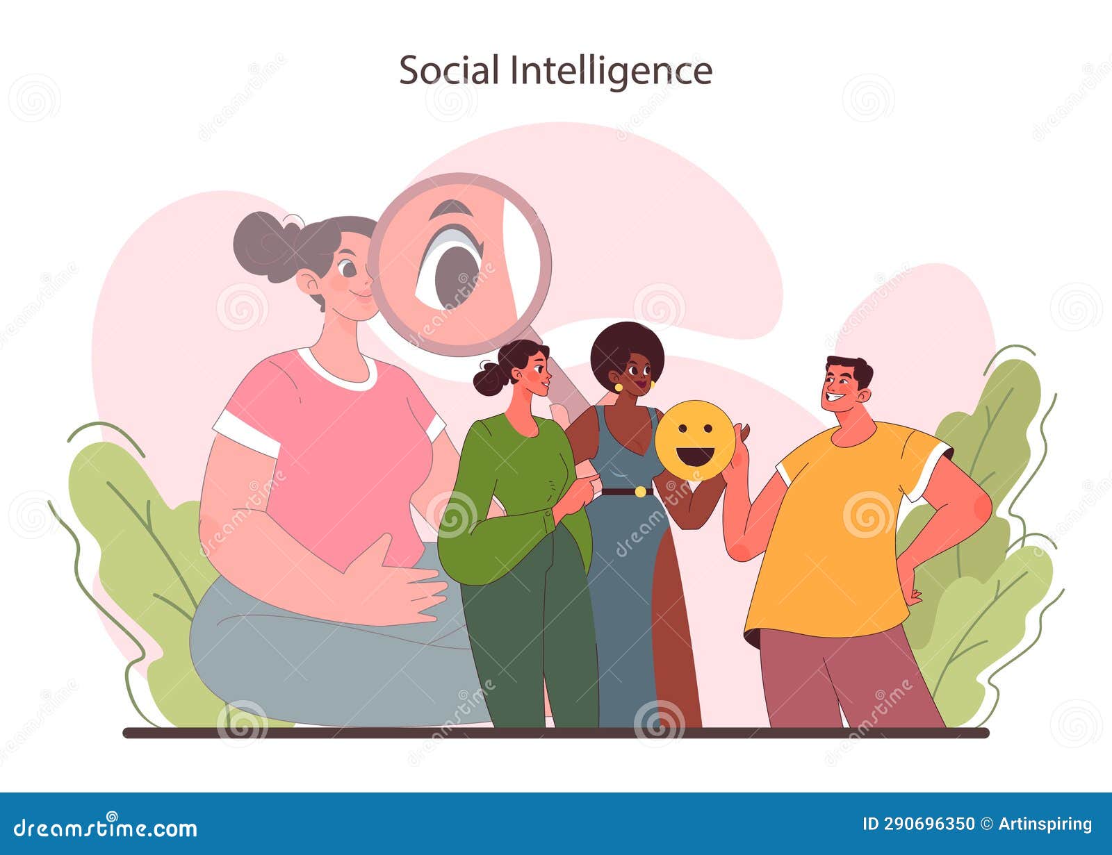 Social Intelligence Linear Icons Set. Empathy, Understanding ...