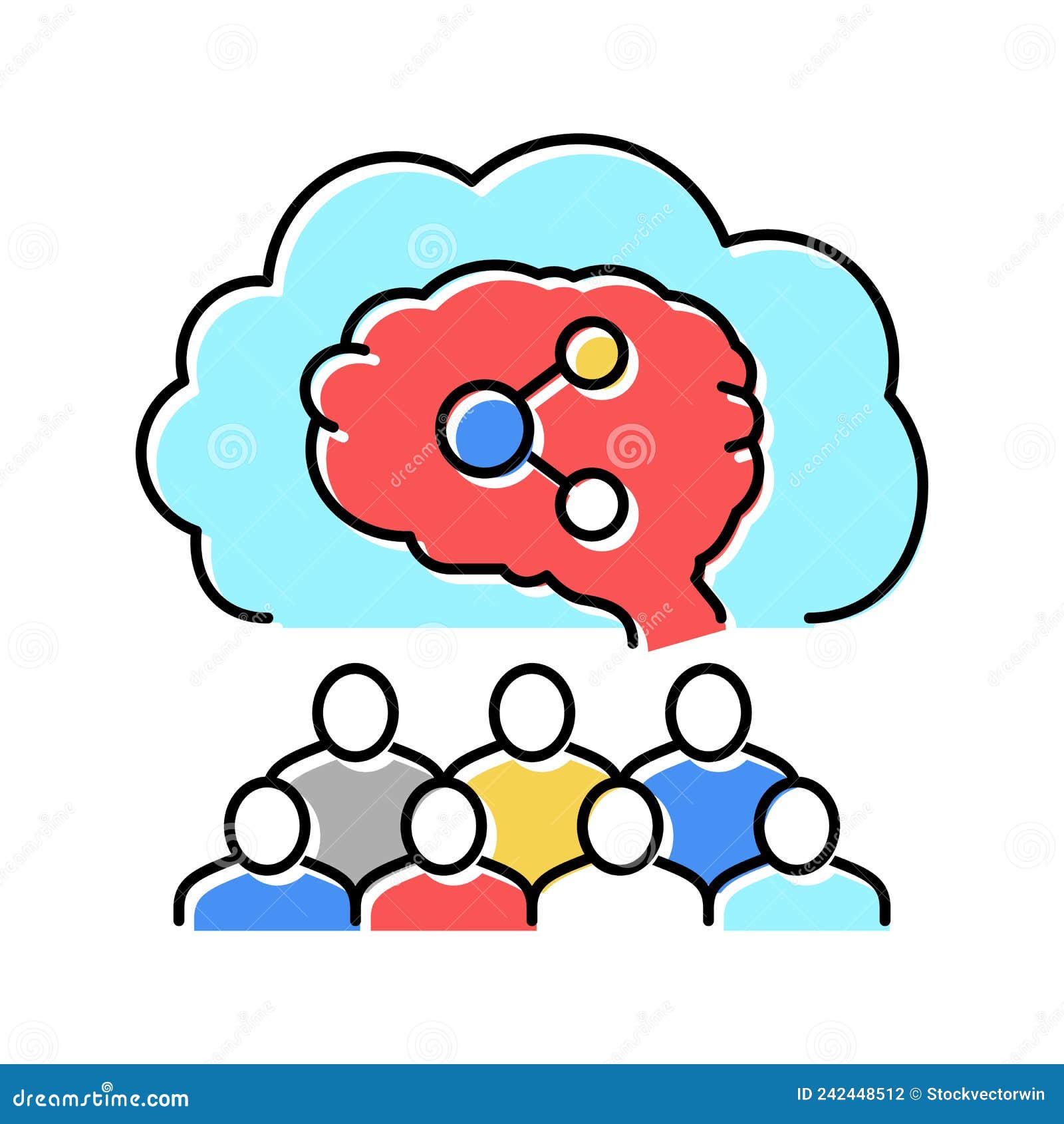 Social Intelligence Color Icon Vector Illustration Stock Vector ...