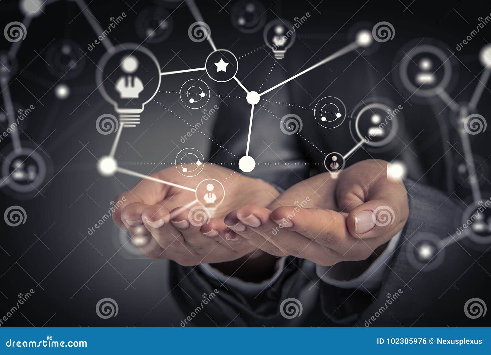 Social Interaction Concept . 3D Render Stock Photo - Image of ...
