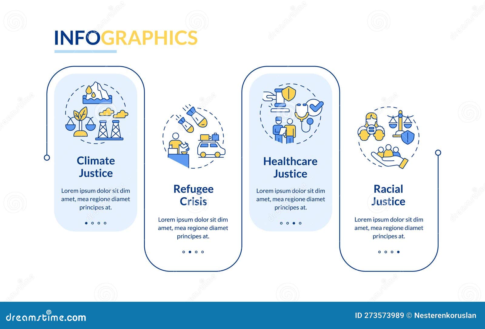 Social Justice Examples Blue Rectangle Infographic Template Stock ...