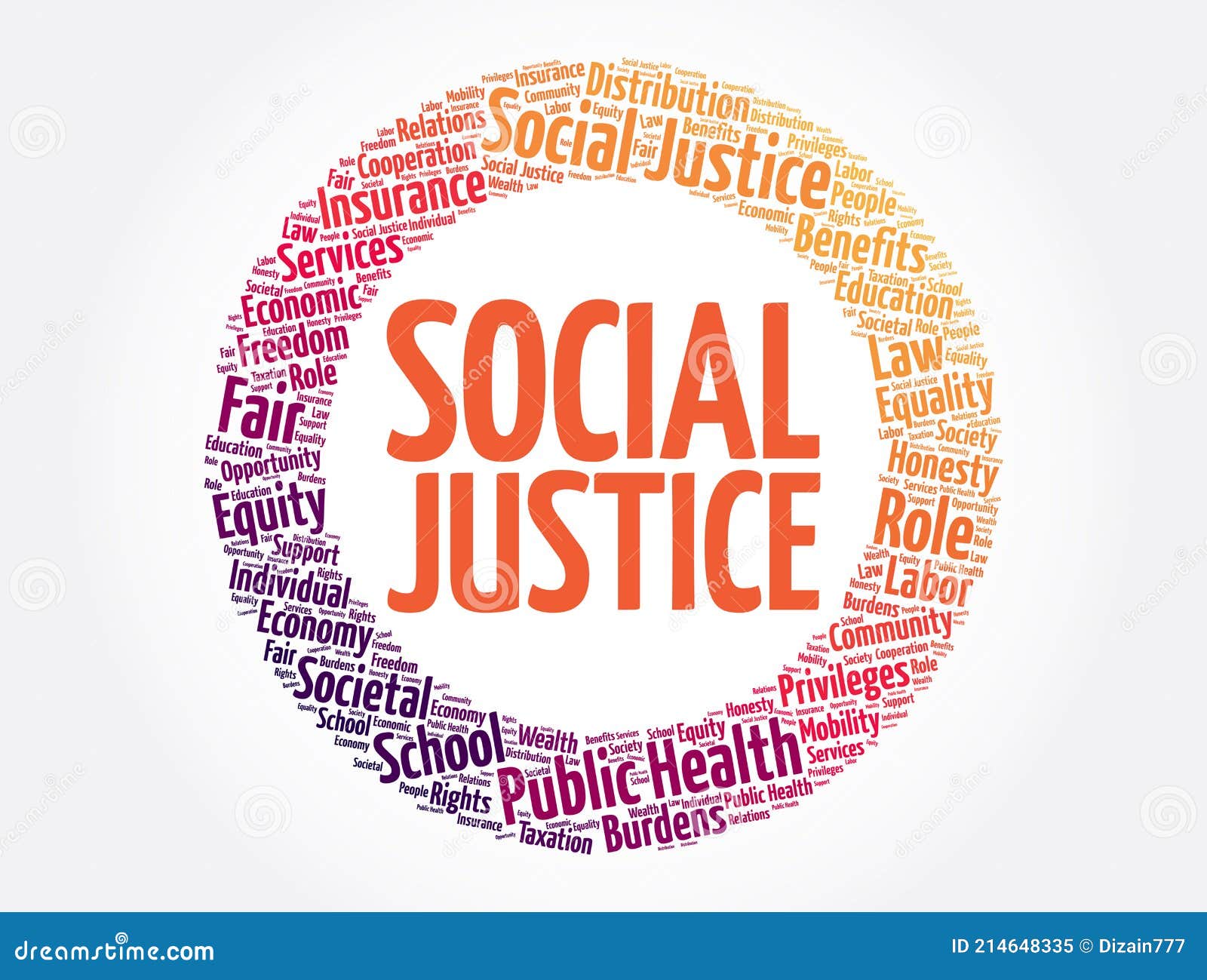 Social Justice Word Cloud, Law Concept Background Stock Illustration ...