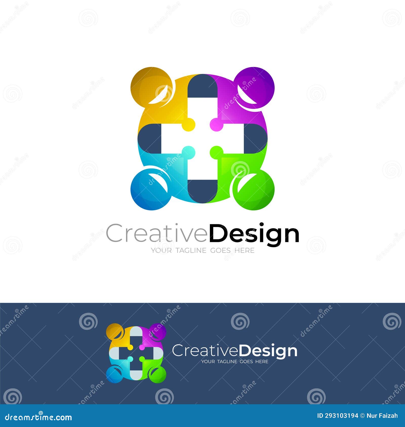 Social Logo with Circular Design Community, Colorful Style Stock Vector ...