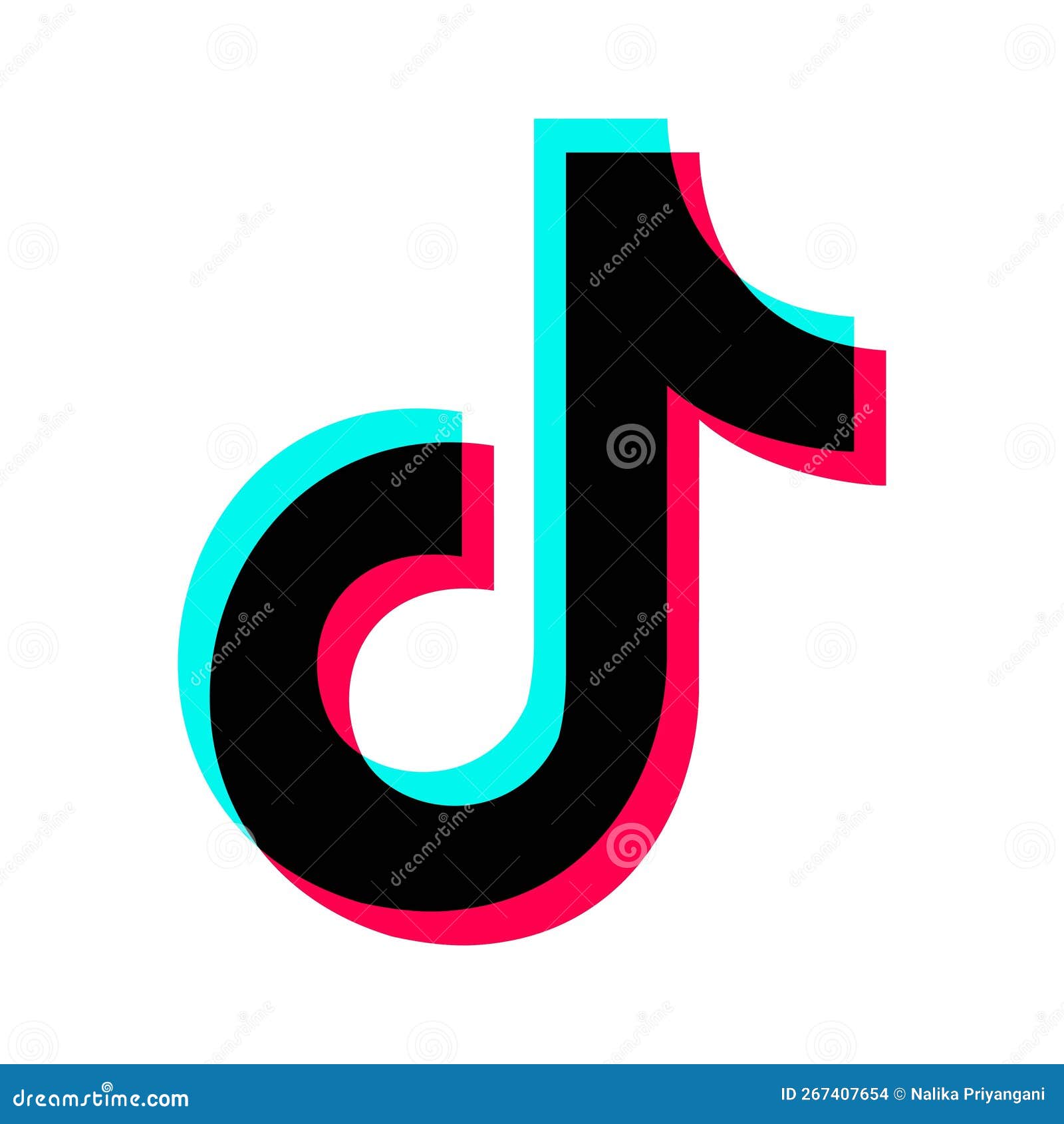 Tiktok logo icon. editorial stock image. Illustration of pictogram ...
