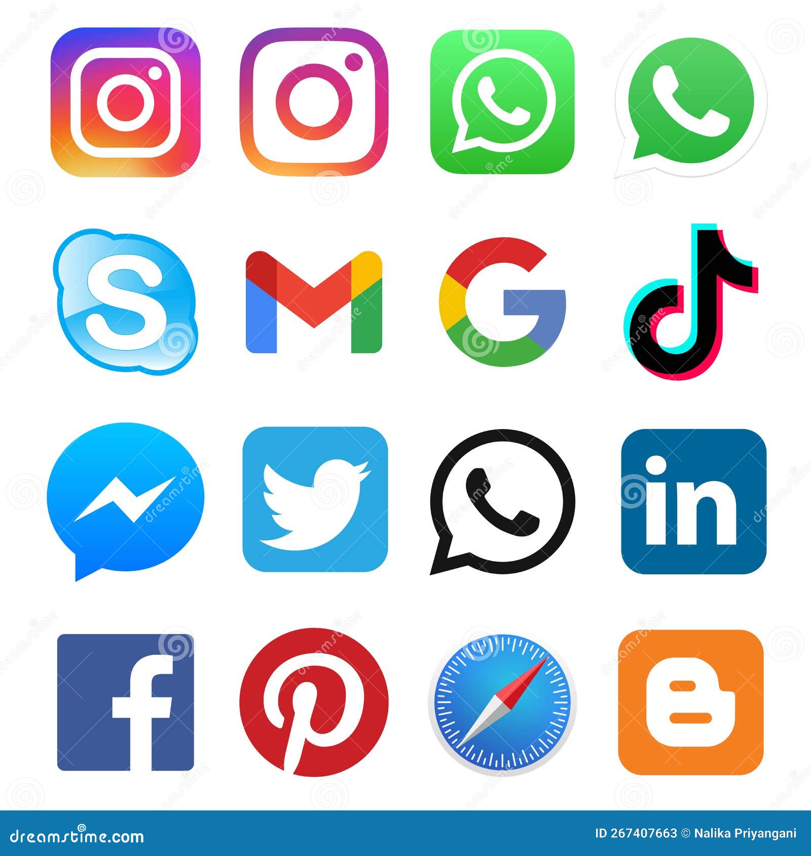 Collection of Social Media Icons and Logos Editorial Stock Photo ...