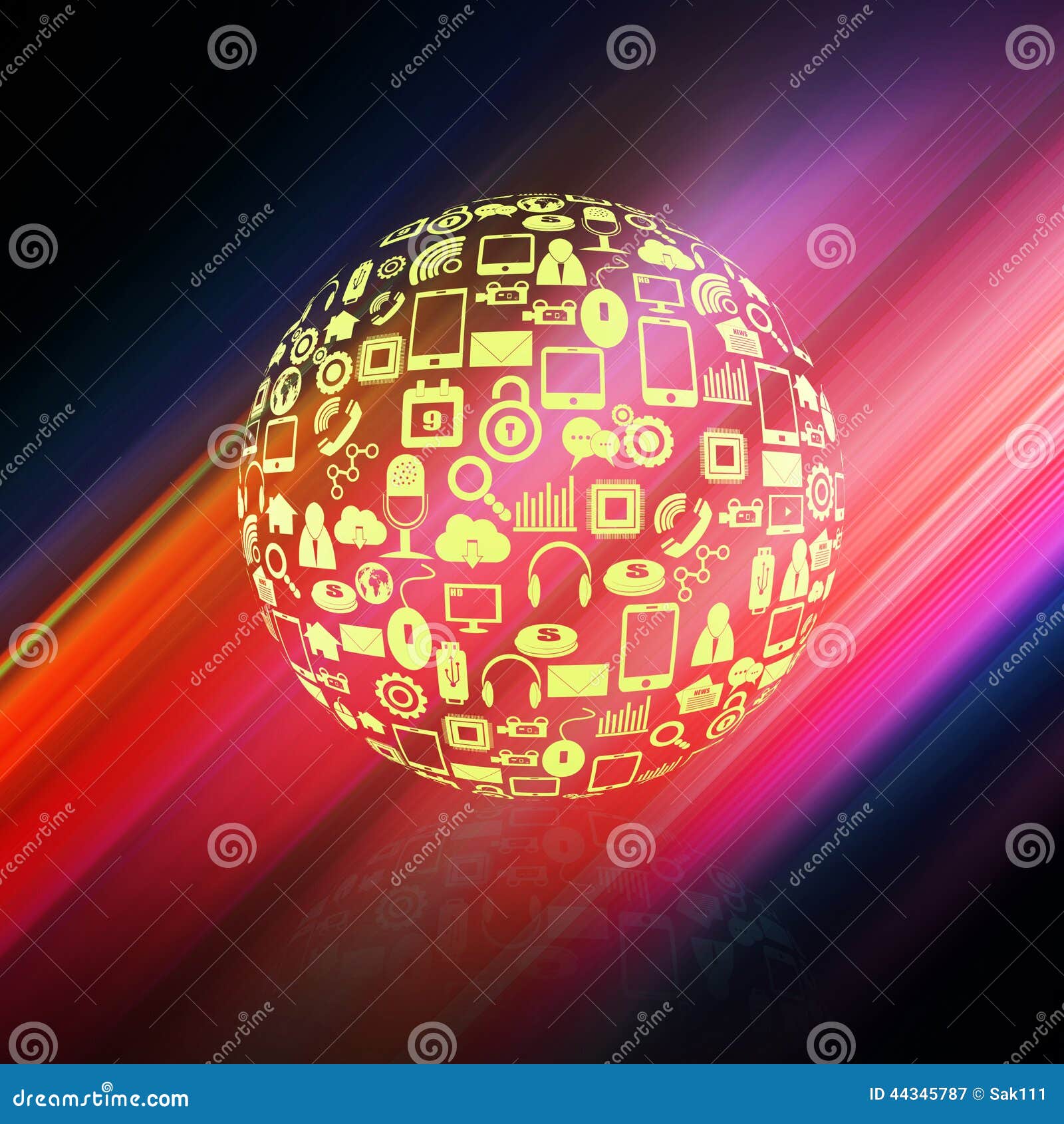 Social Media on Abstract Background Stock Illustration - Illustration ...