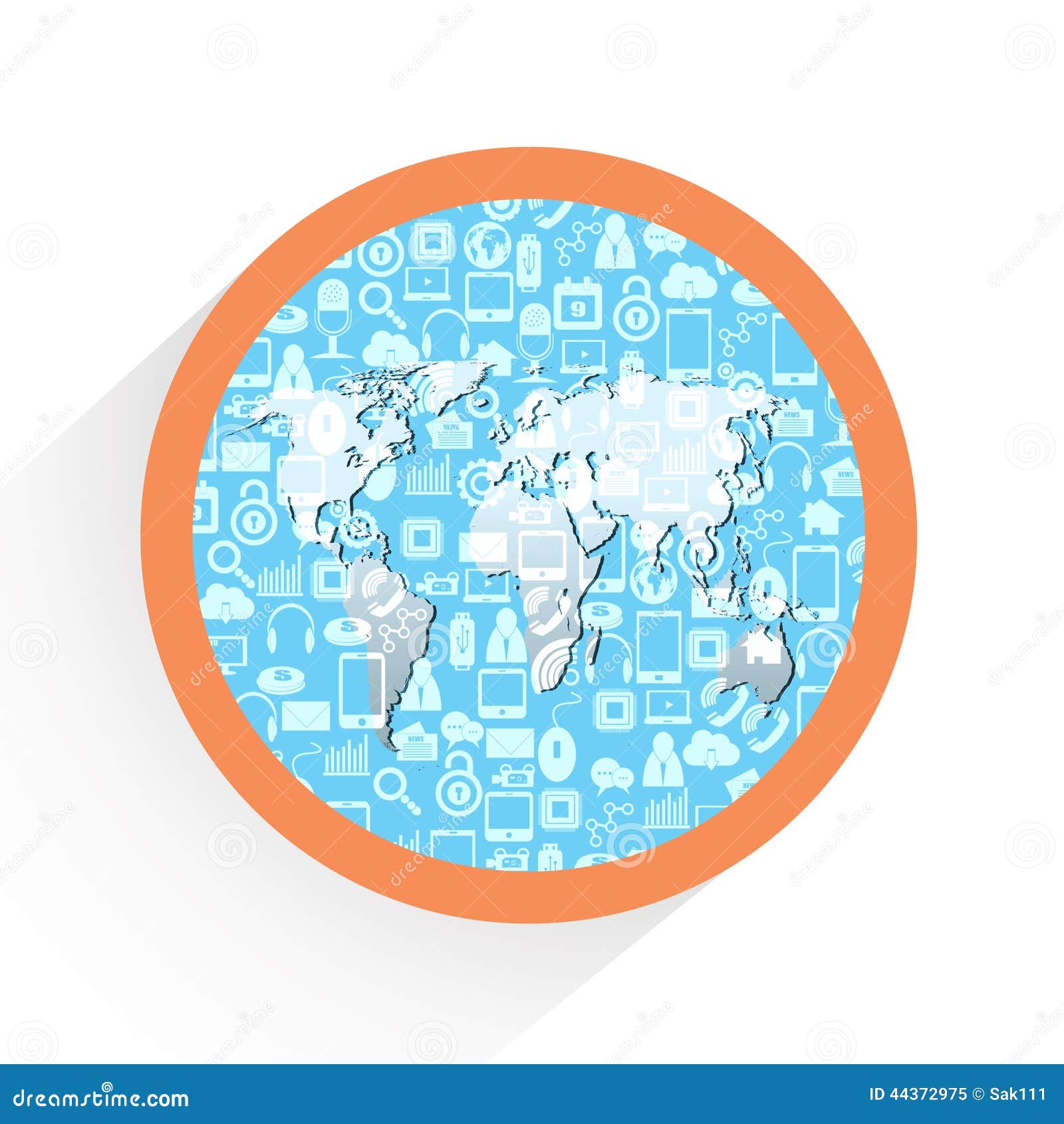 Social Media on Abstract Background Stock Illustration - Illustration ...