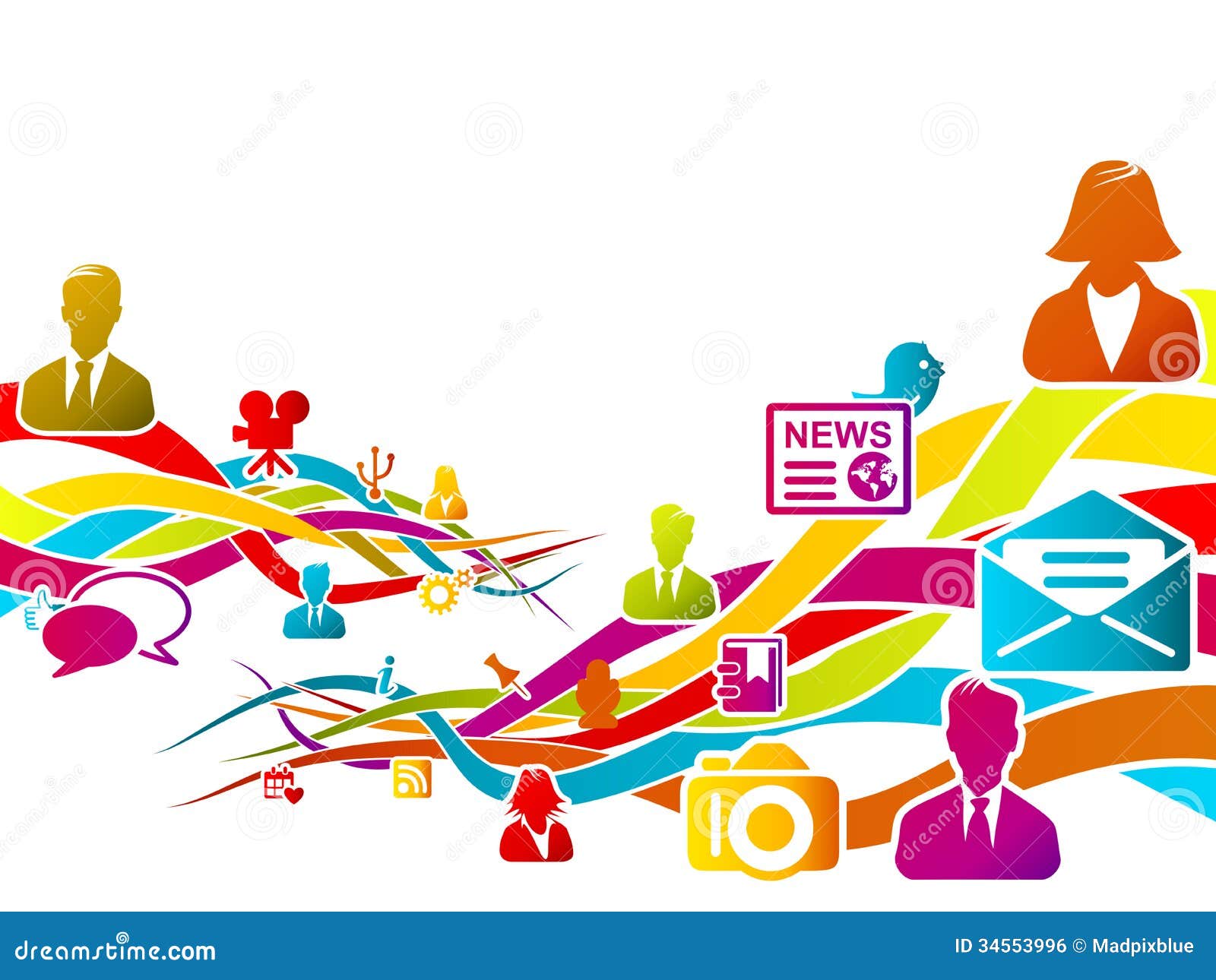 Social media stock vector. Illustration of media, abstract - 34553996