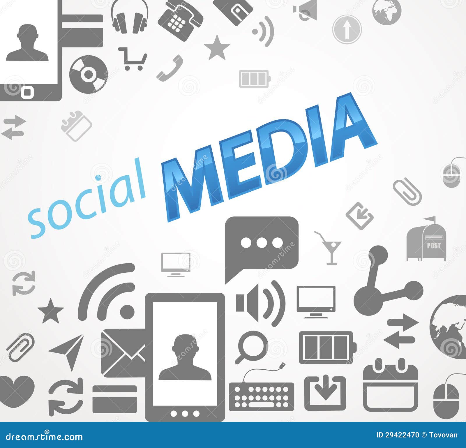 Social Media Abstract Icons Stock Vector - Illustration of application ...