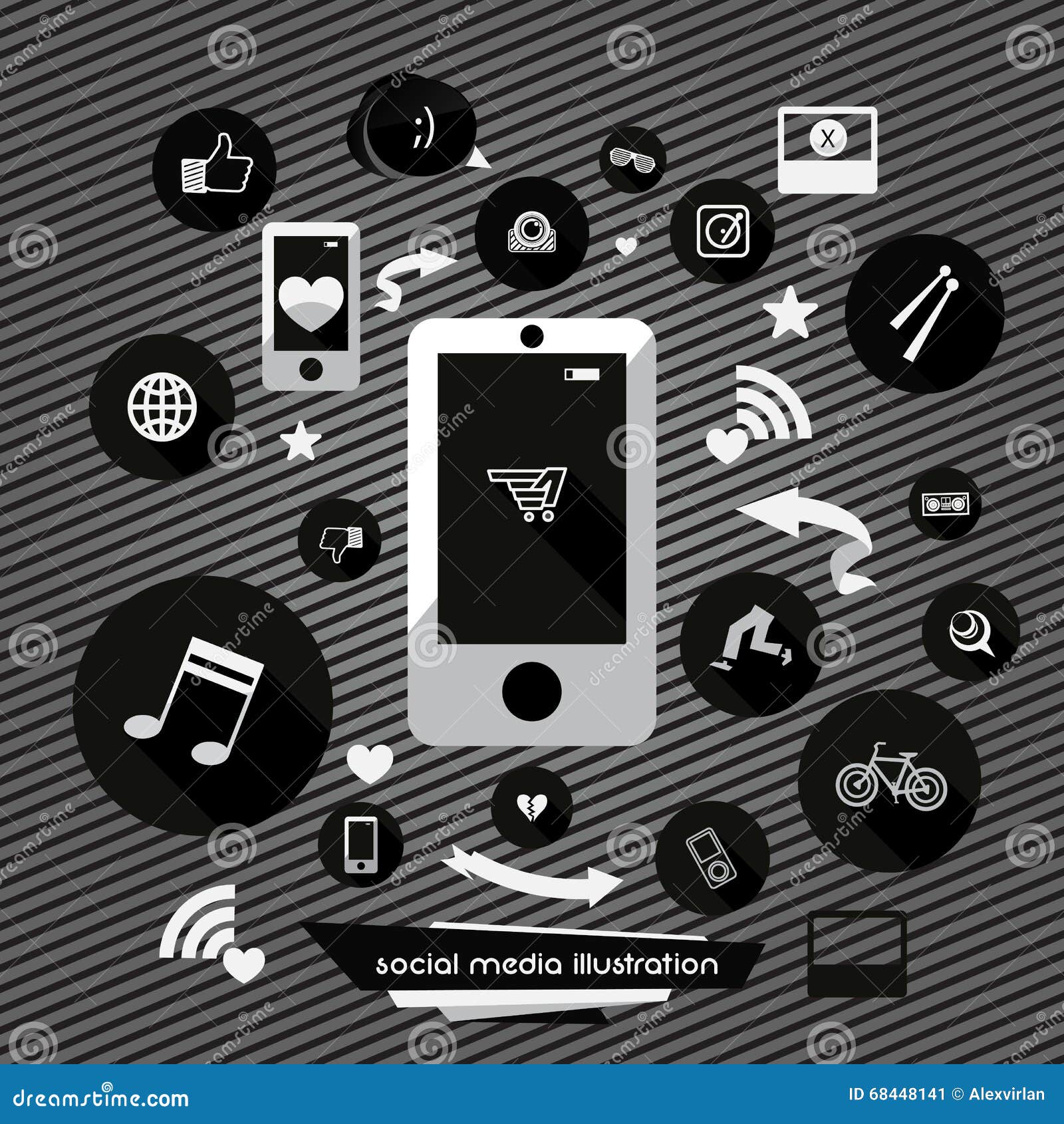 Social Media Abstract Vector Illustration Stock Vector - Illustration ...