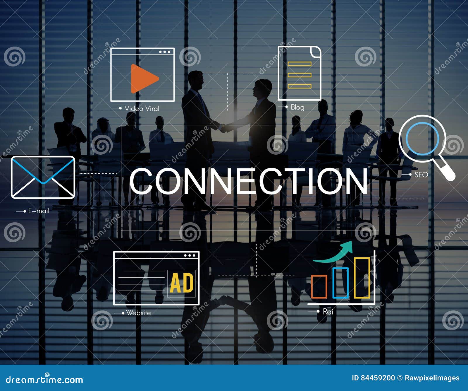 Social Media Advertisement Connection Concept Stock Photo - Image of ...