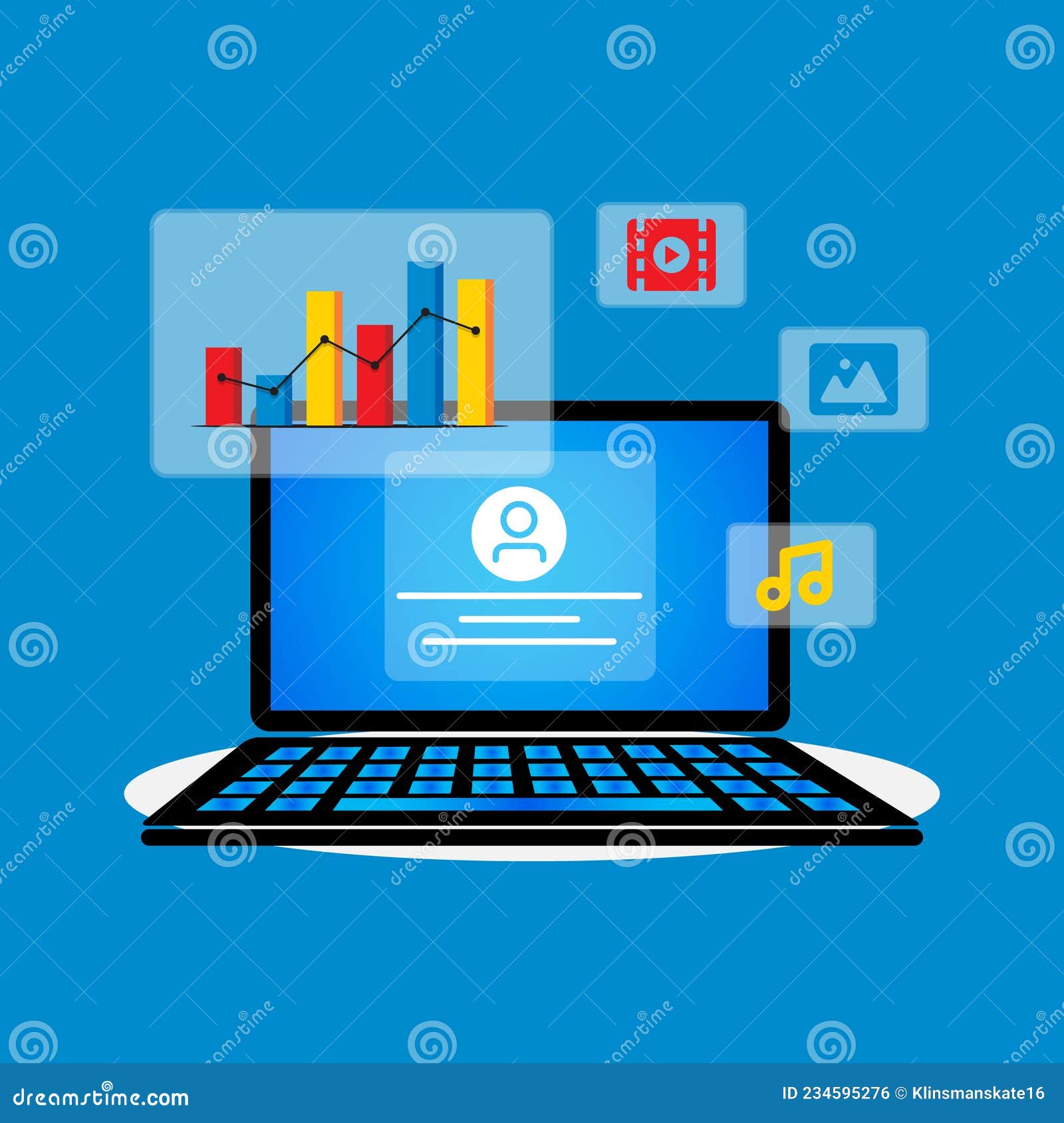 Social Media Analysis Design Vector Stock Vector - Illustration of ...
