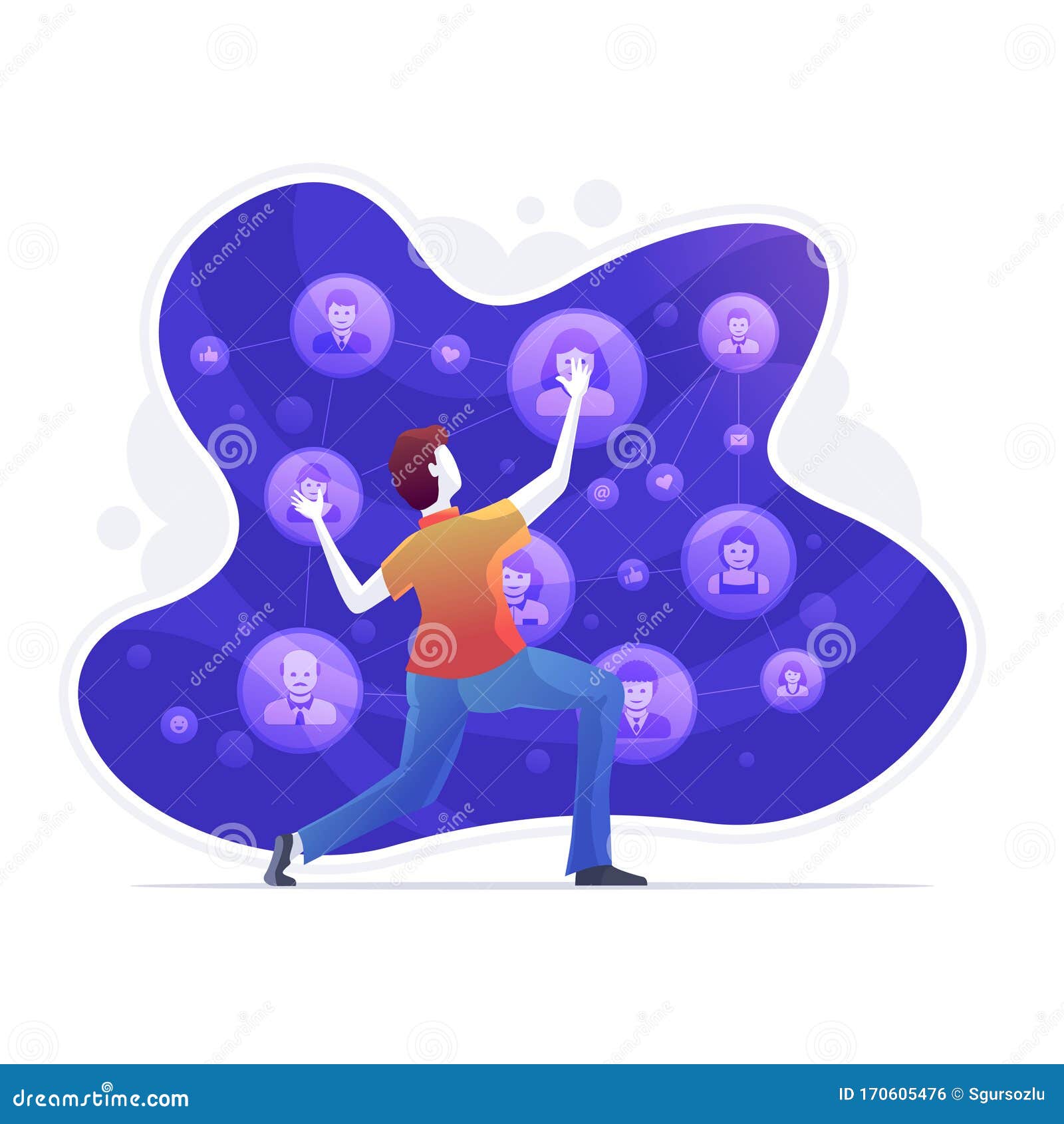 Social Media Content Manager Stock Illustrations – 4,378 Social Media ...