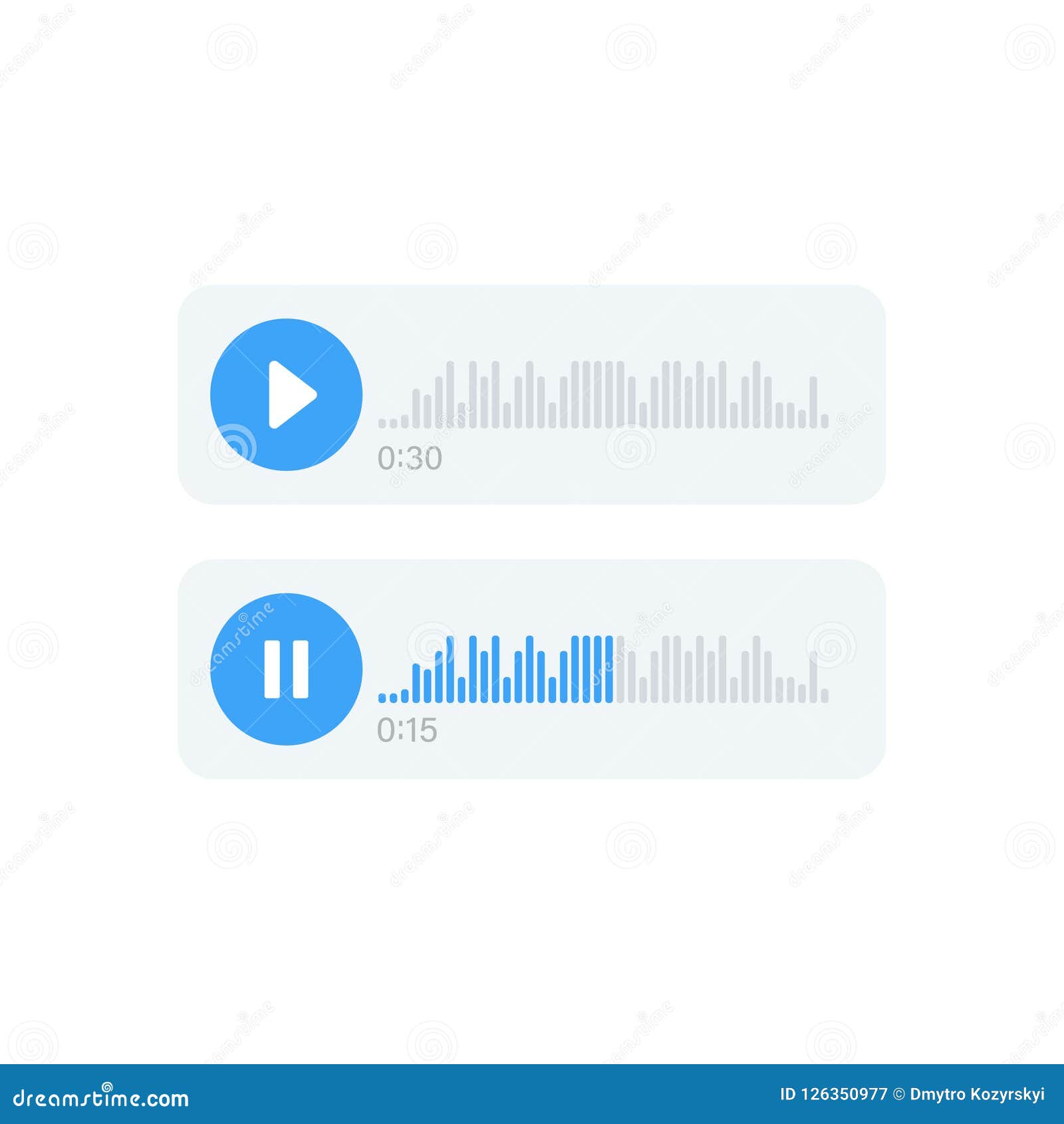 Social Media. Audio Message, Voice Message. Vector Illustration. Stock ...