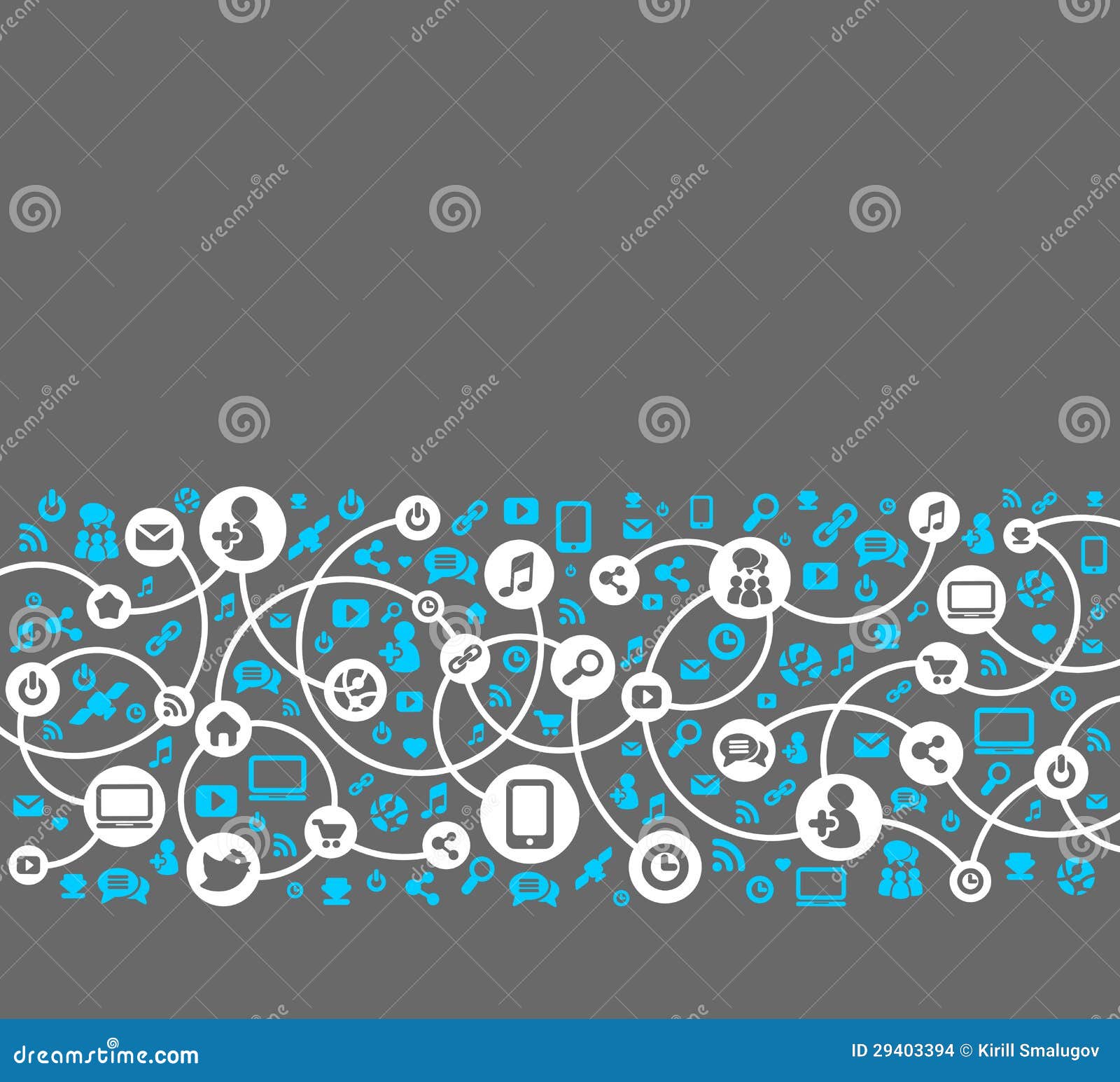 Social Media, Background of the Icons Vector Stock Vector ...