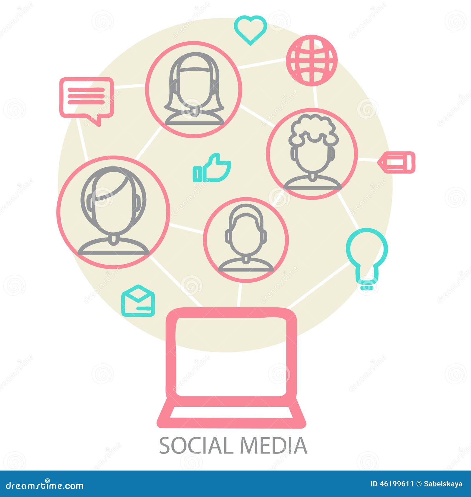 Social media background stock vector. Illustration of information ...