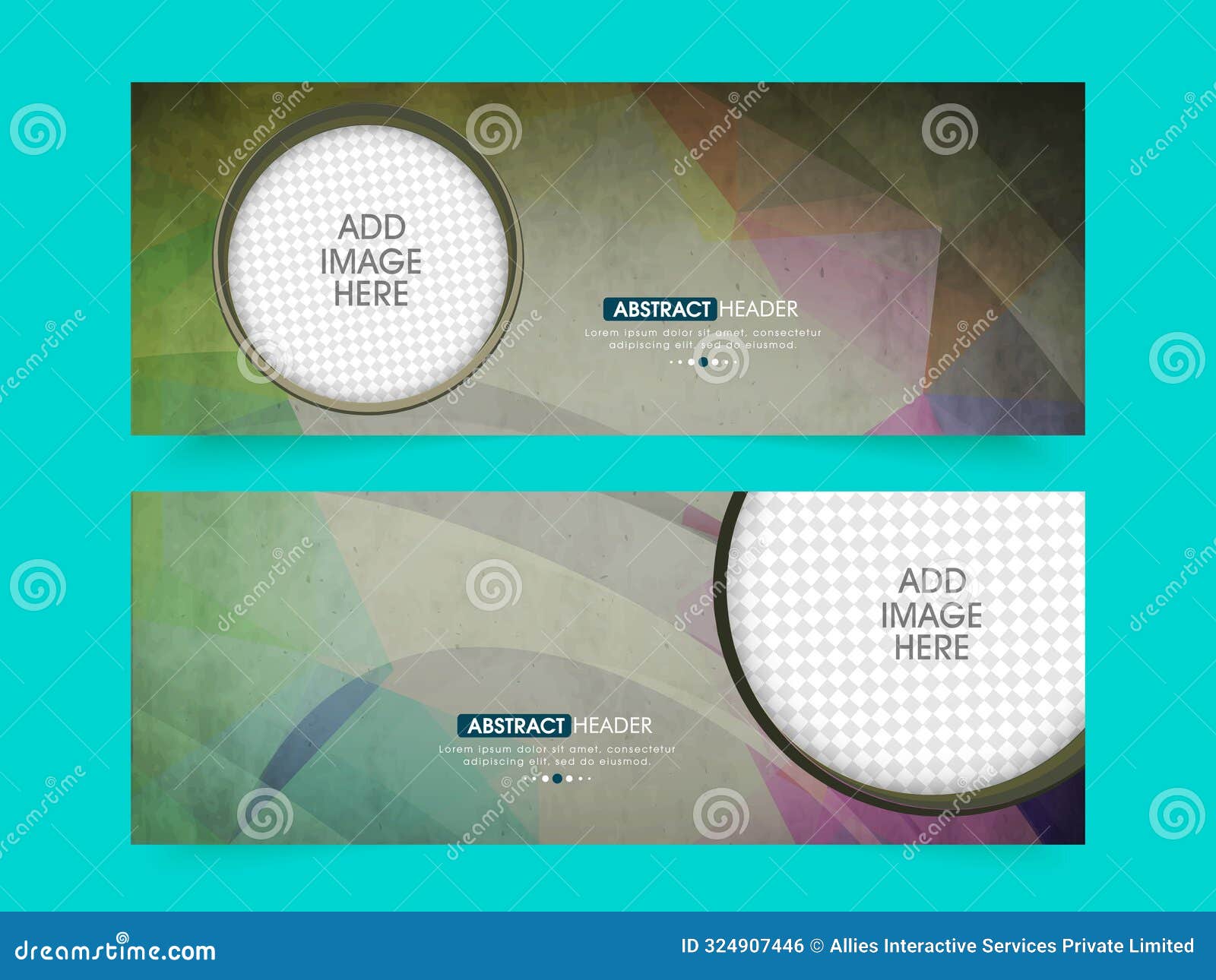 Social Media Banner or Header Design Set in Abstract Background with ...