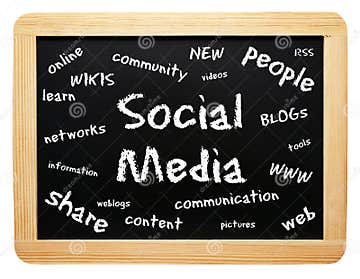 Social media board stock image. Image of wooden, notice - 18558719