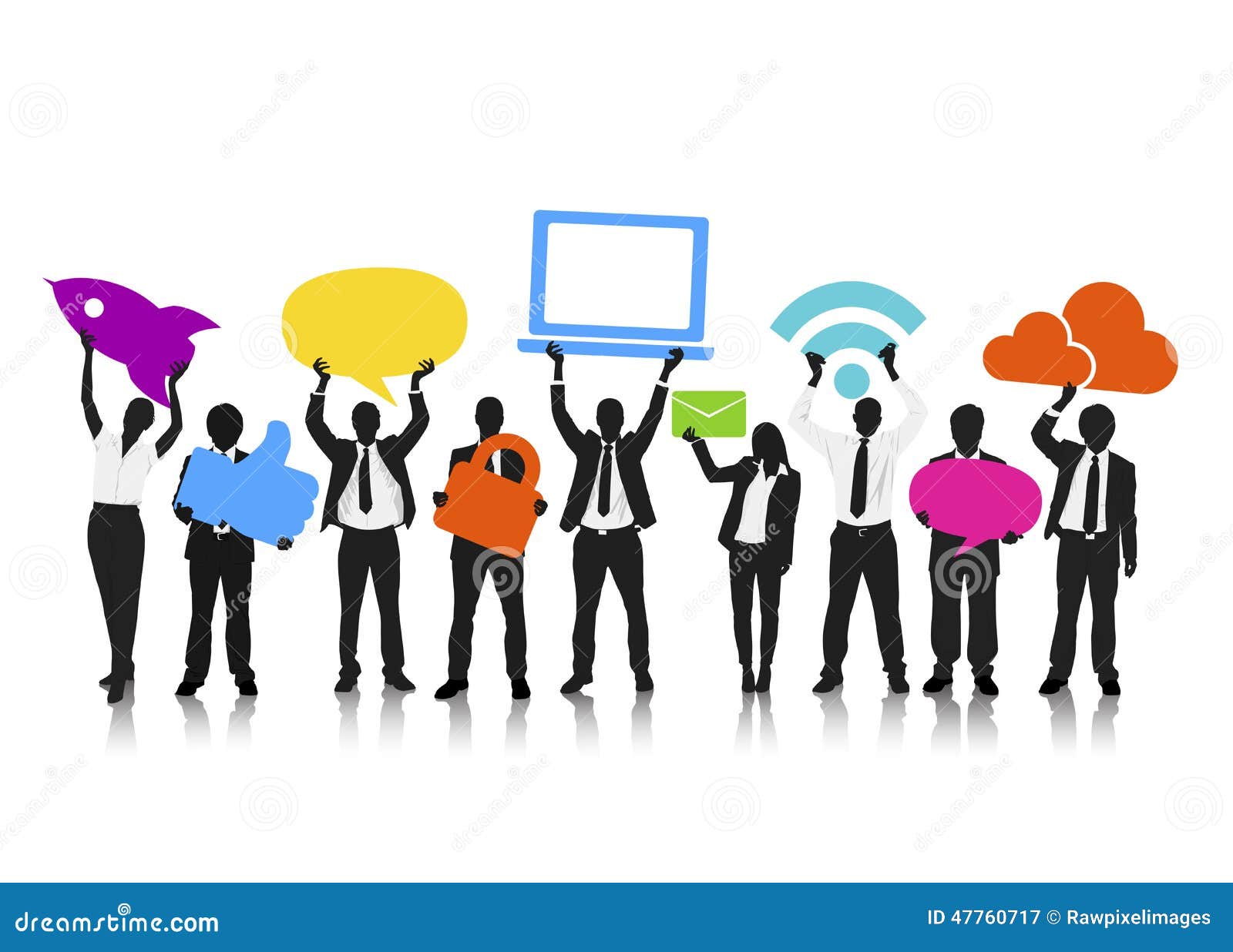 Social Media Business Team Teamwork Occupation Concept Stock ...
