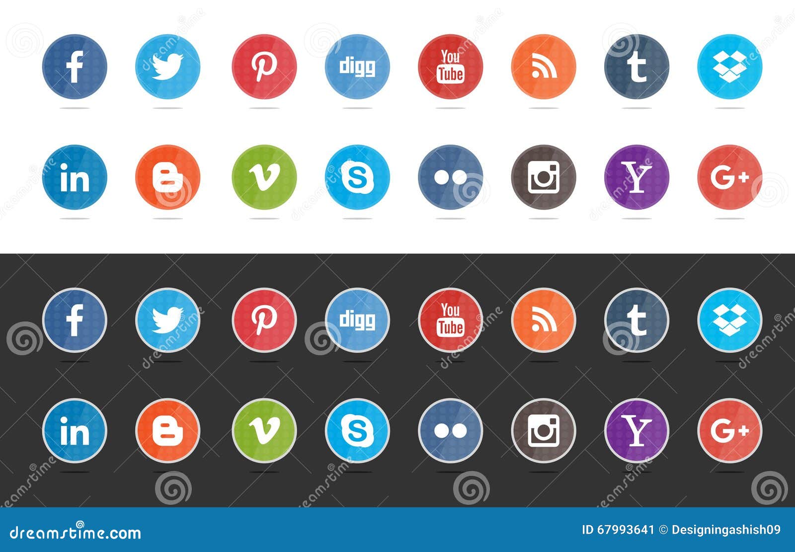 Social Media Button & Icon Editorial Photo - Illustration of icons ...