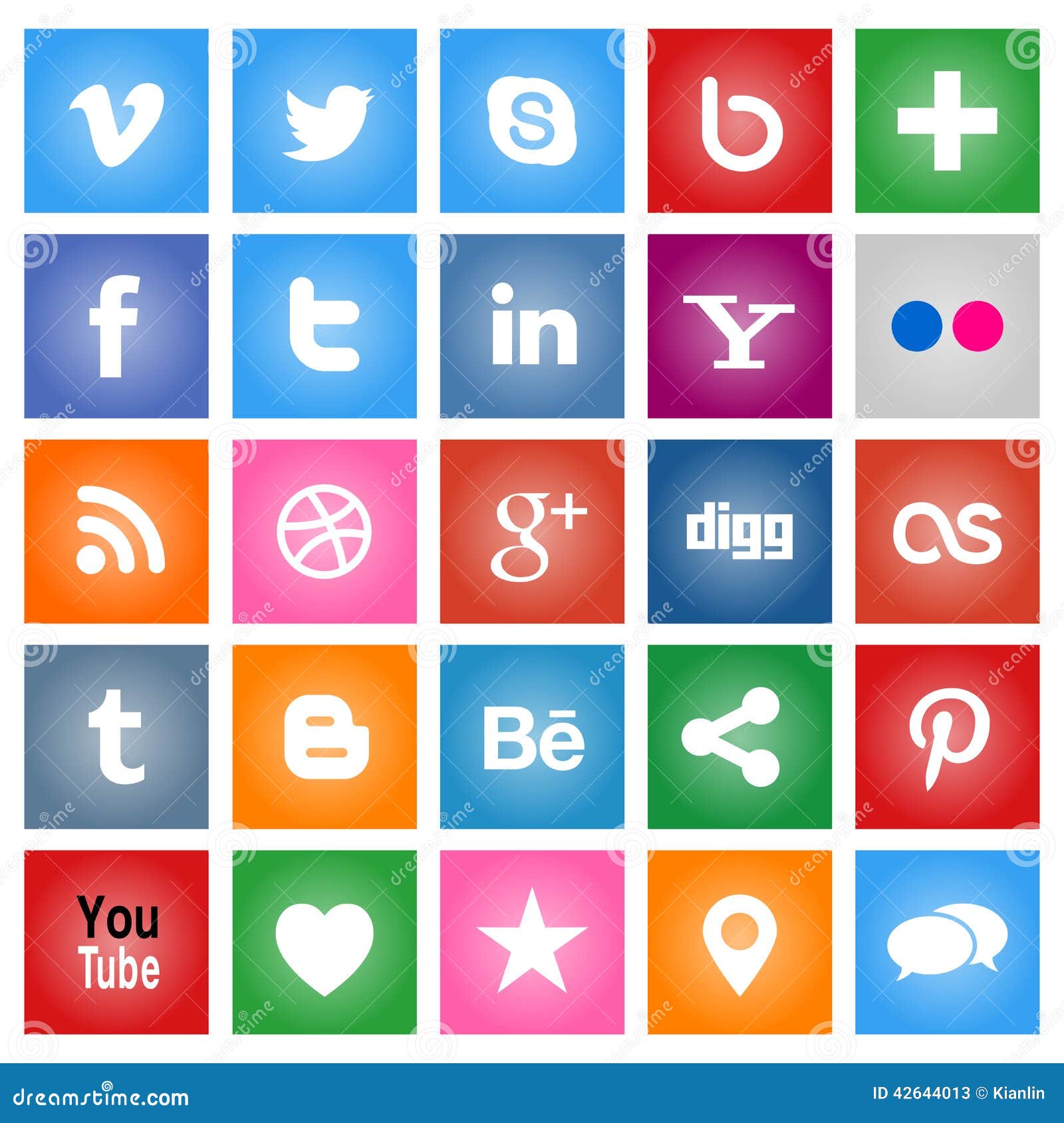 Social Media Buttons editorial stock photo. Illustration of google ...