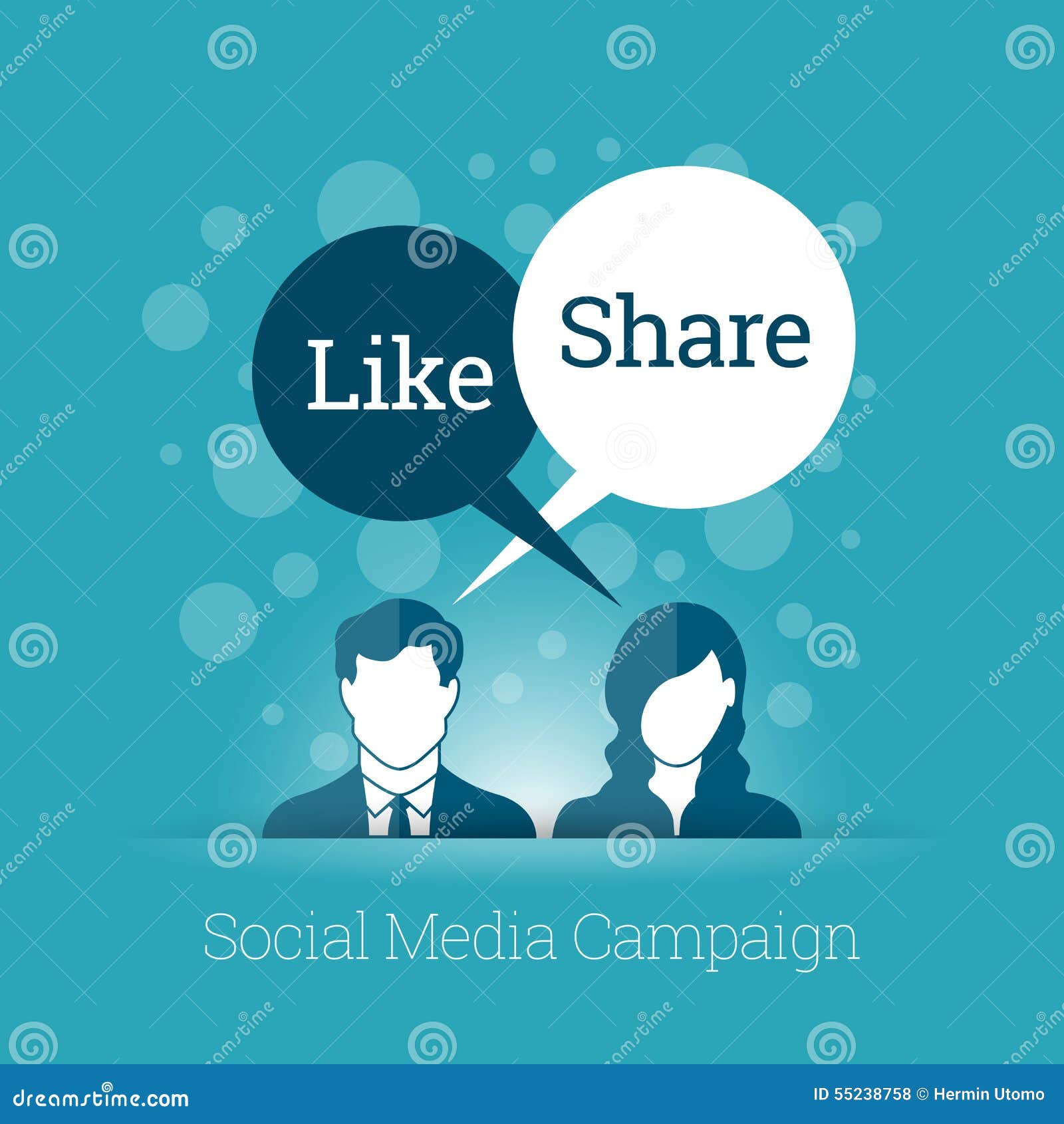 Social Media Campaign stock vector. Illustration of concept - 55238758