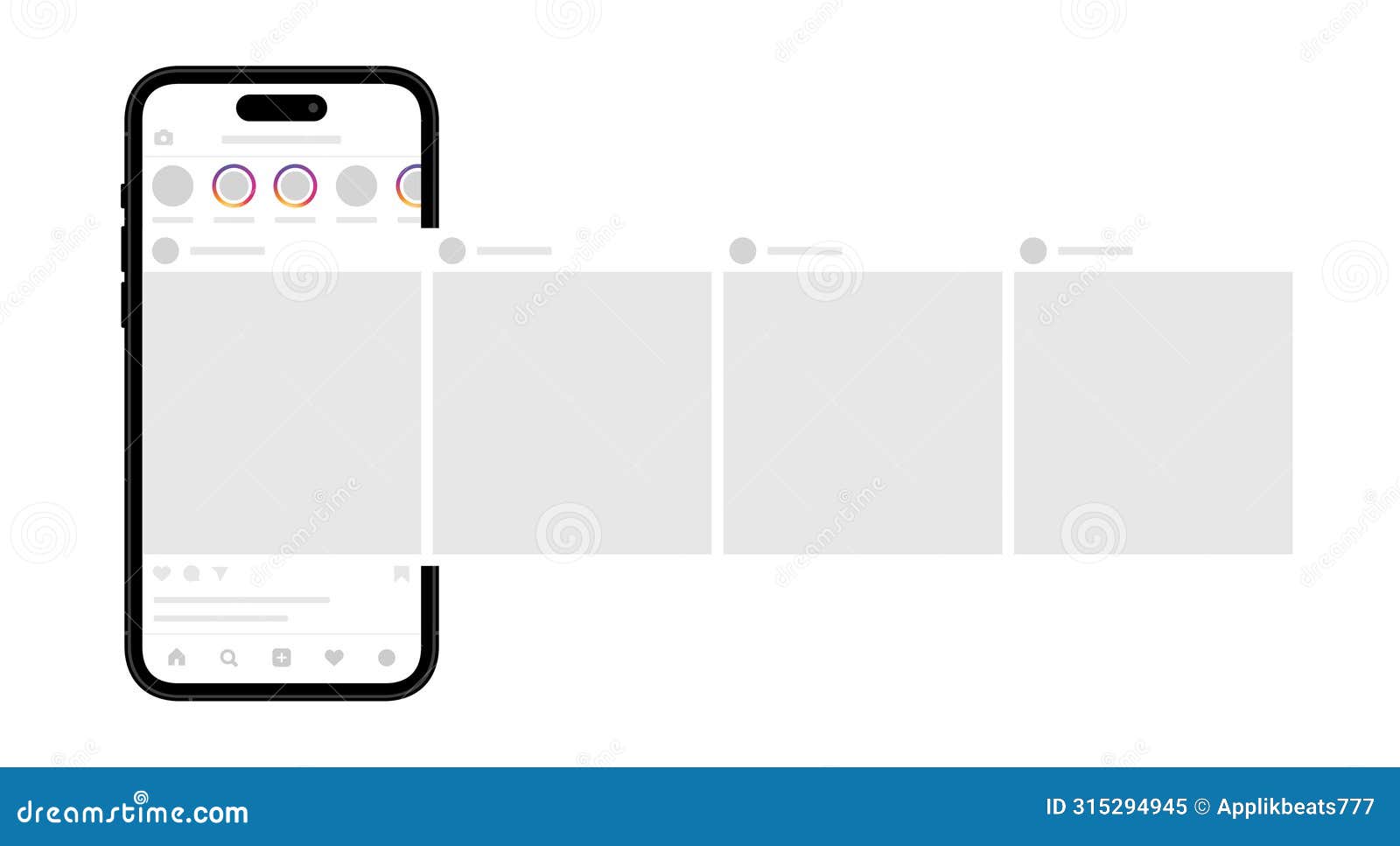 Social Media Carousel Post Template on Smartphone Screen. Instagram ...