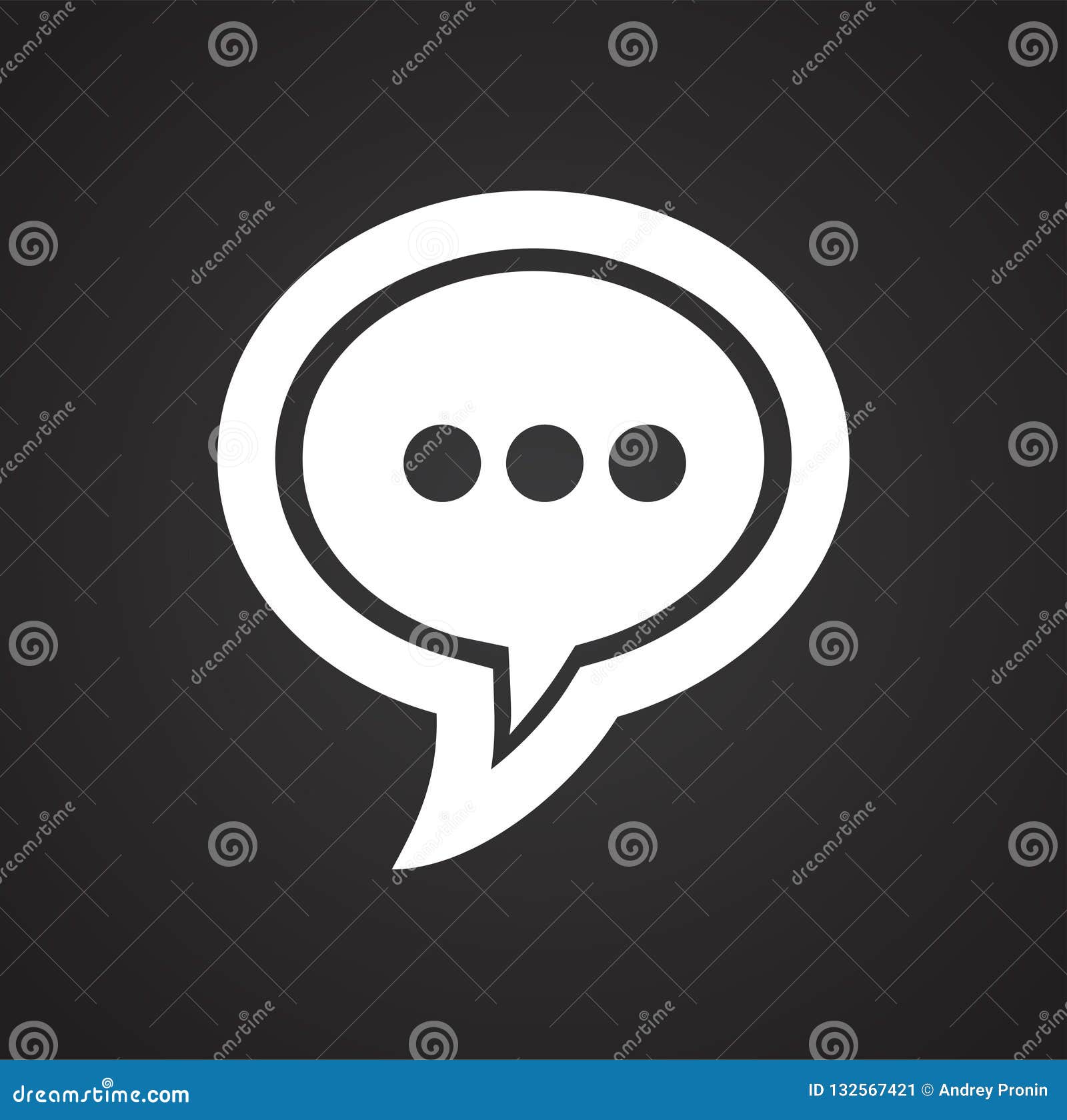 Social Media Chat Icon on White Background Stock Vector - Illustration ...