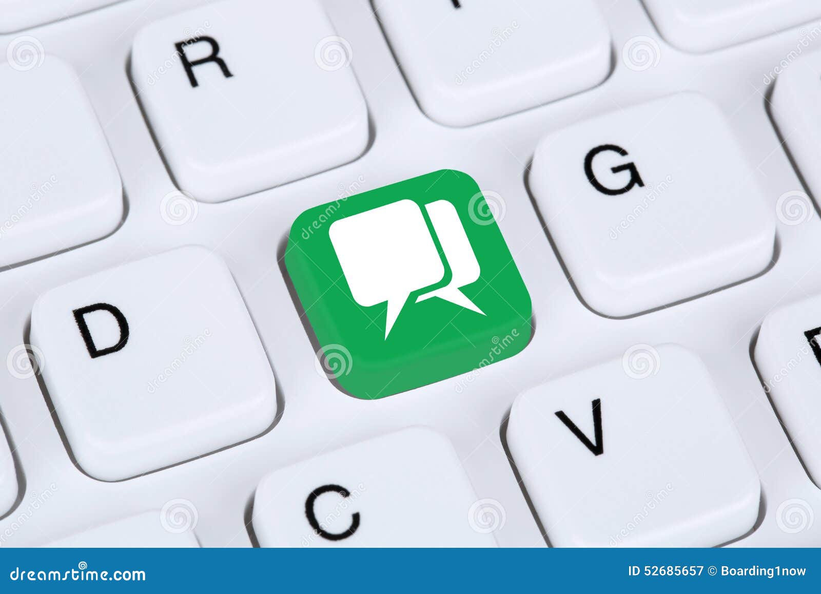 Social Media or Chatting on the Internet Computer Keyboard Stock Image ...