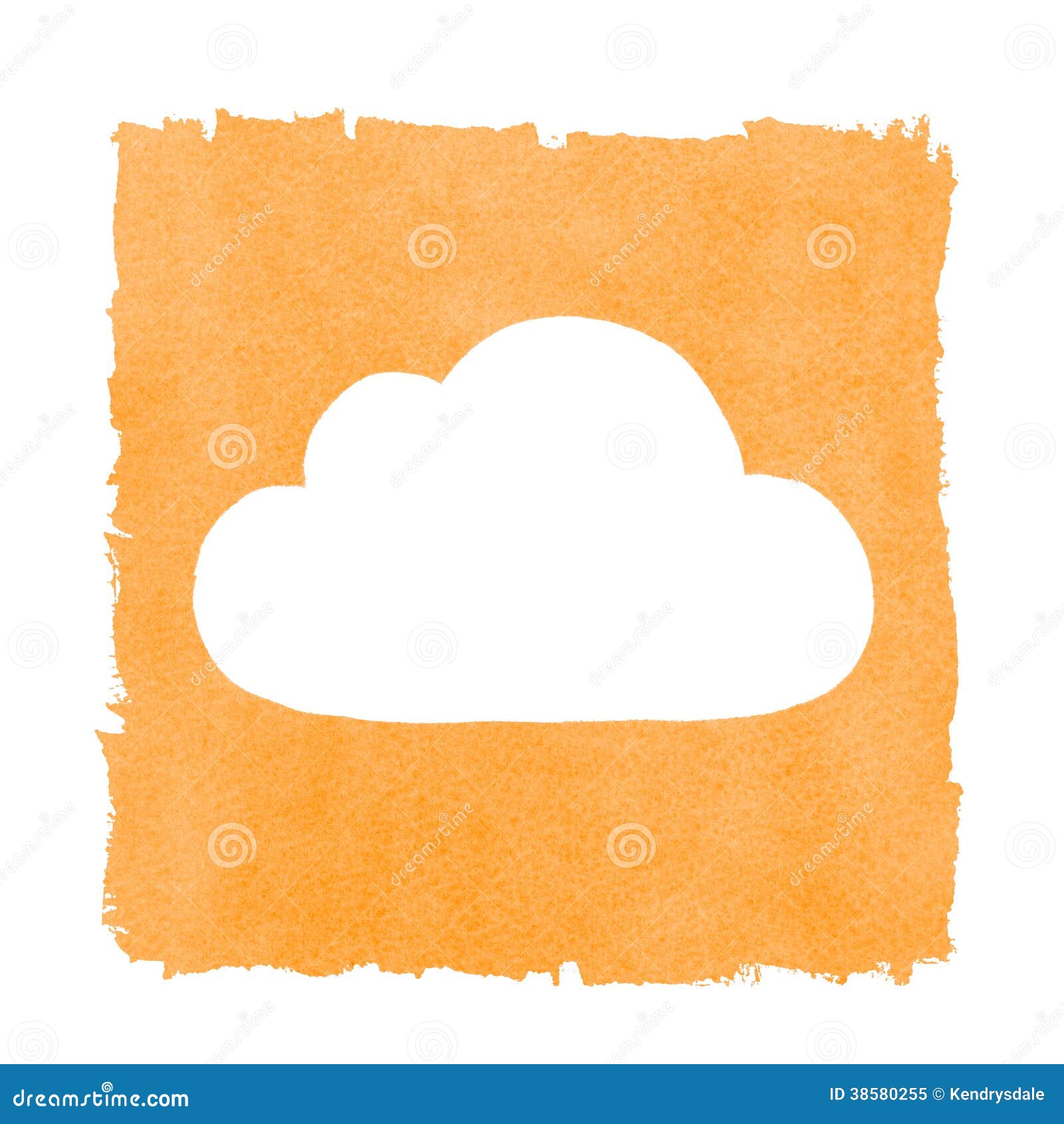 Social Media Cloud Painted Orange Box Frame Stock Illustration ...