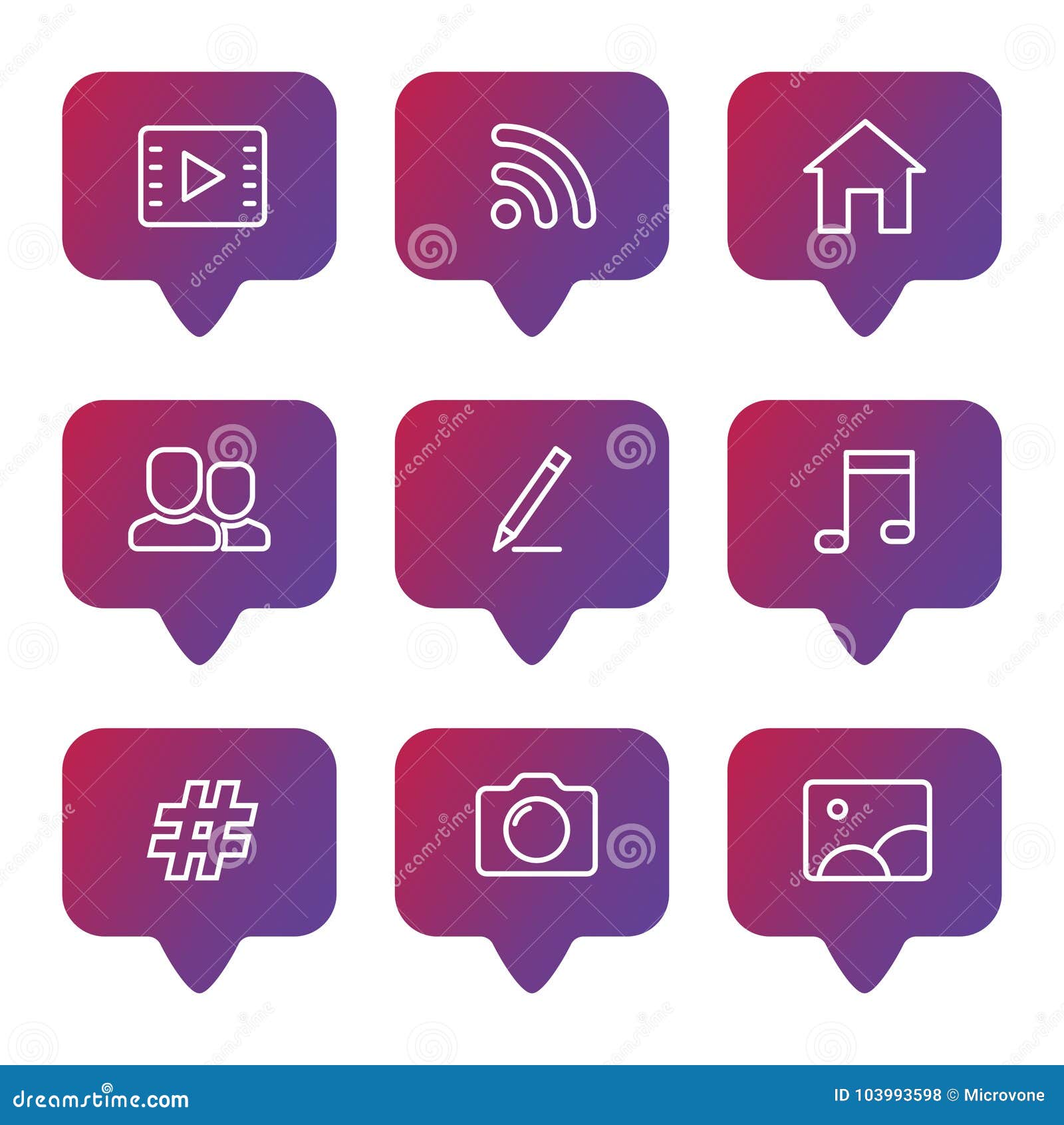 Social Media Line Icons Set Stock Vector - Illustration of people ... Social Media Line Icons Set Stock Vector - Illustration of people ...