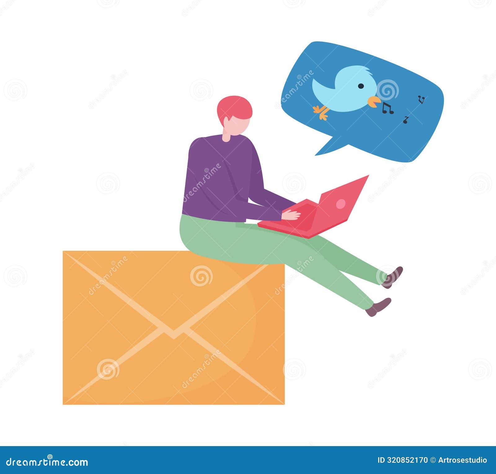 Media And Communication Line Icons Collection. Intermittance ...