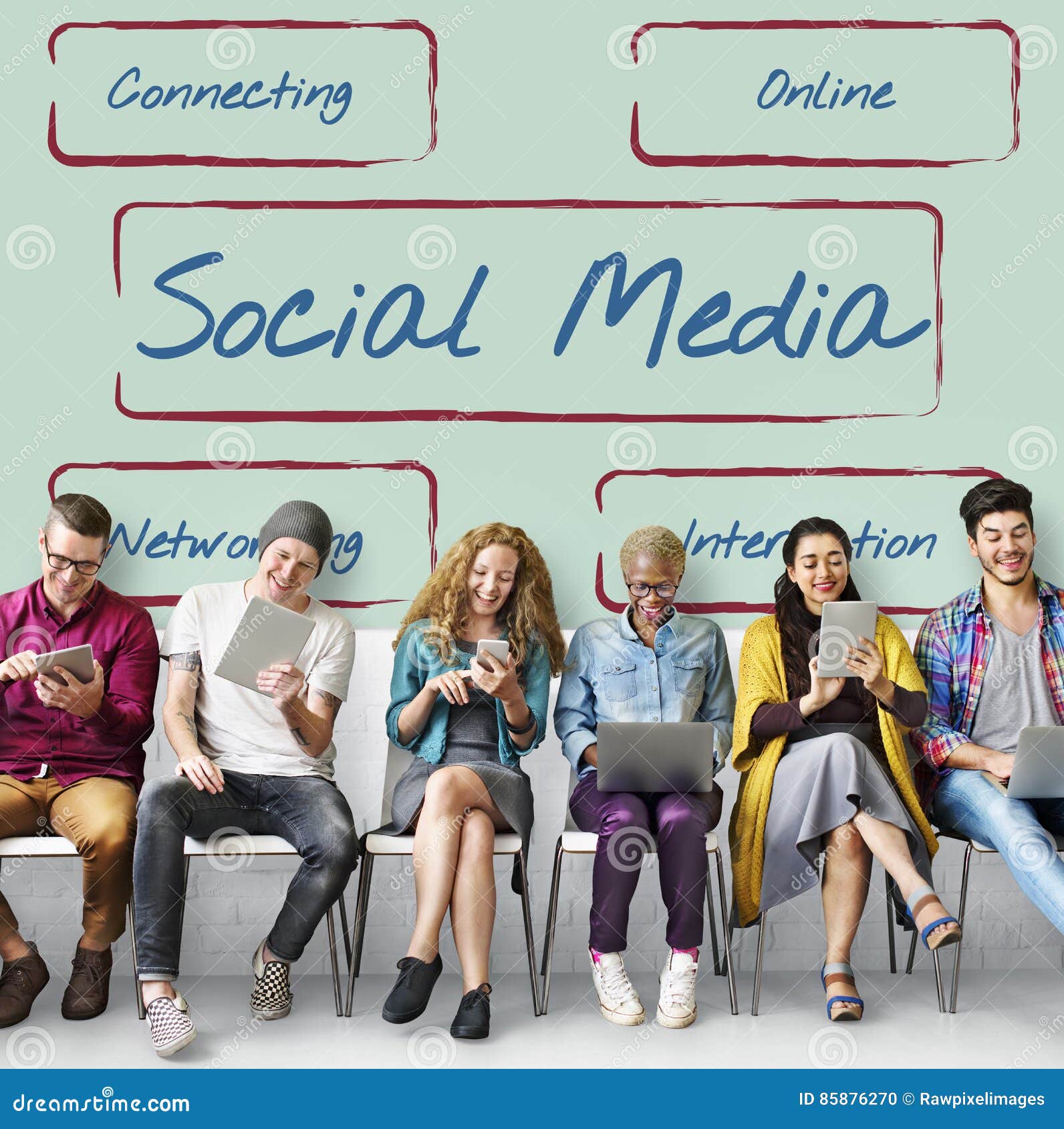 Social Media Communication Share Connect Concept Stock Photo - Image of ...