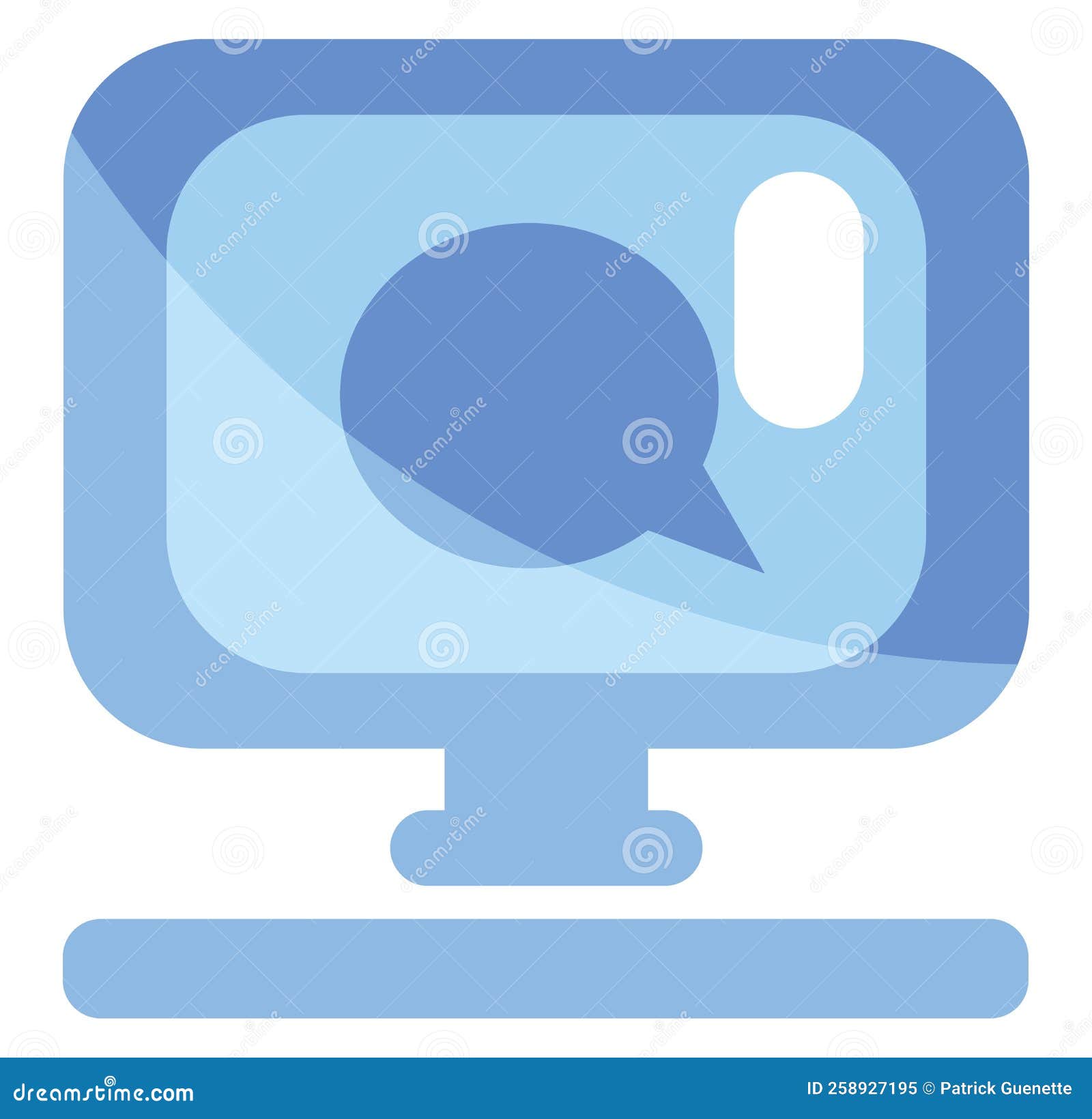 Social Media Computer Message, Icon Stock Vector - Illustration of ...