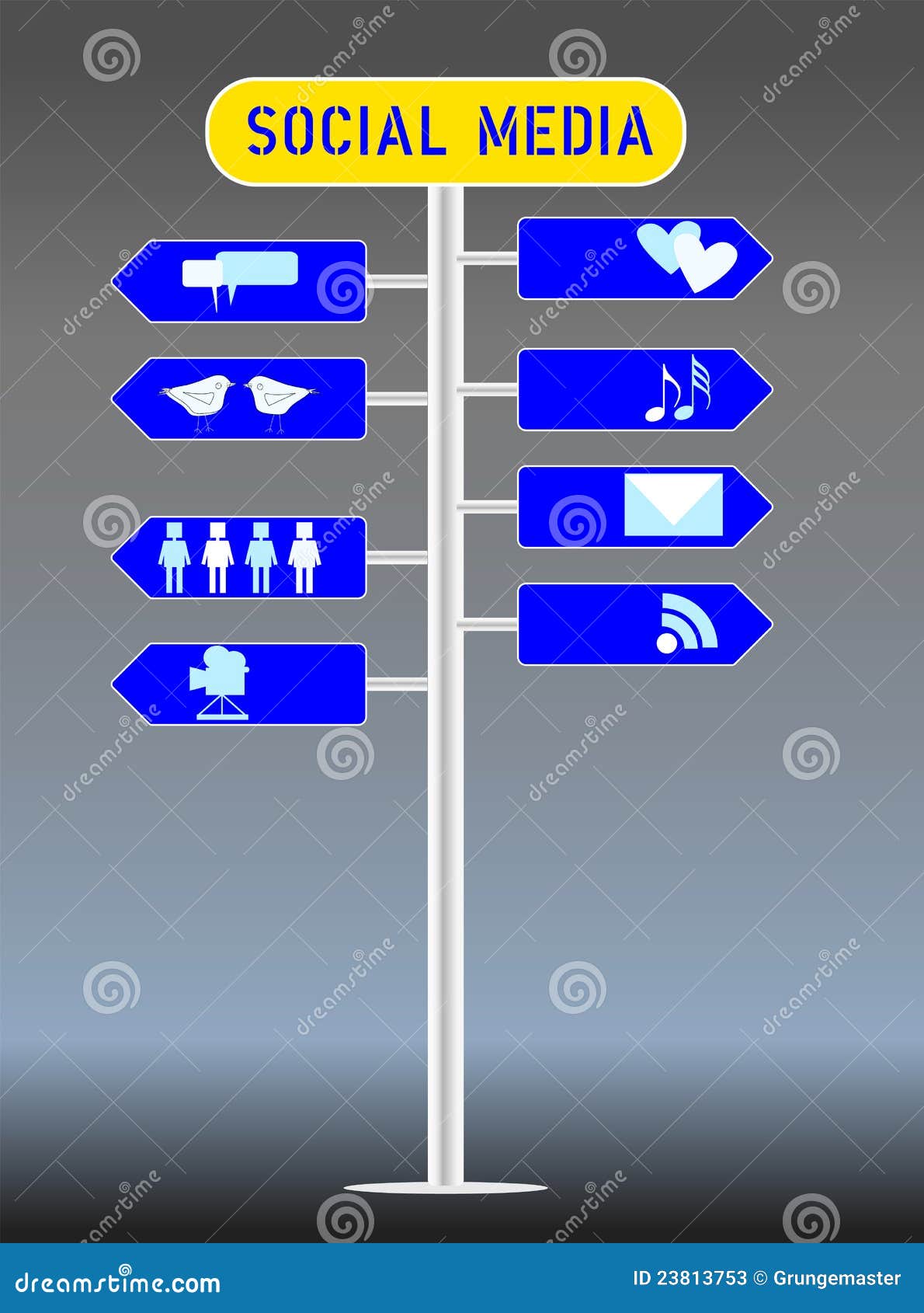 Social media concept, stock vector. Illustration of casts - 23813753