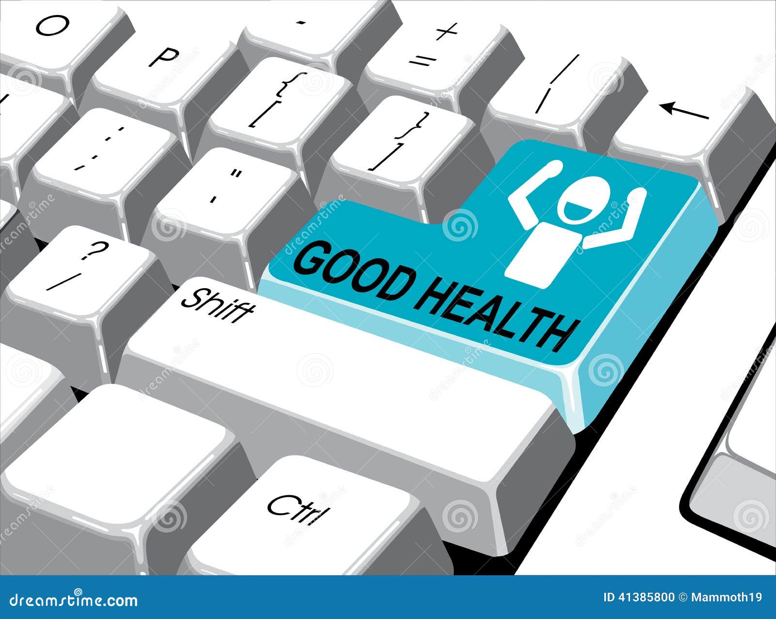 Social Media Concept: Enter Button with Good Health on Computer Stock ...