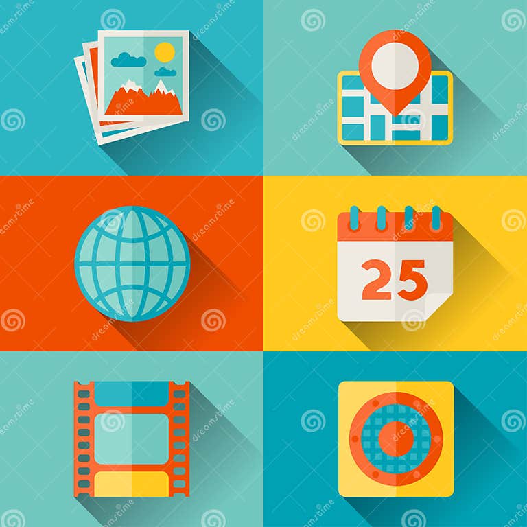 Social Media Concept Illustration In Flat Design Stock Vector Illustration Of Poster Element