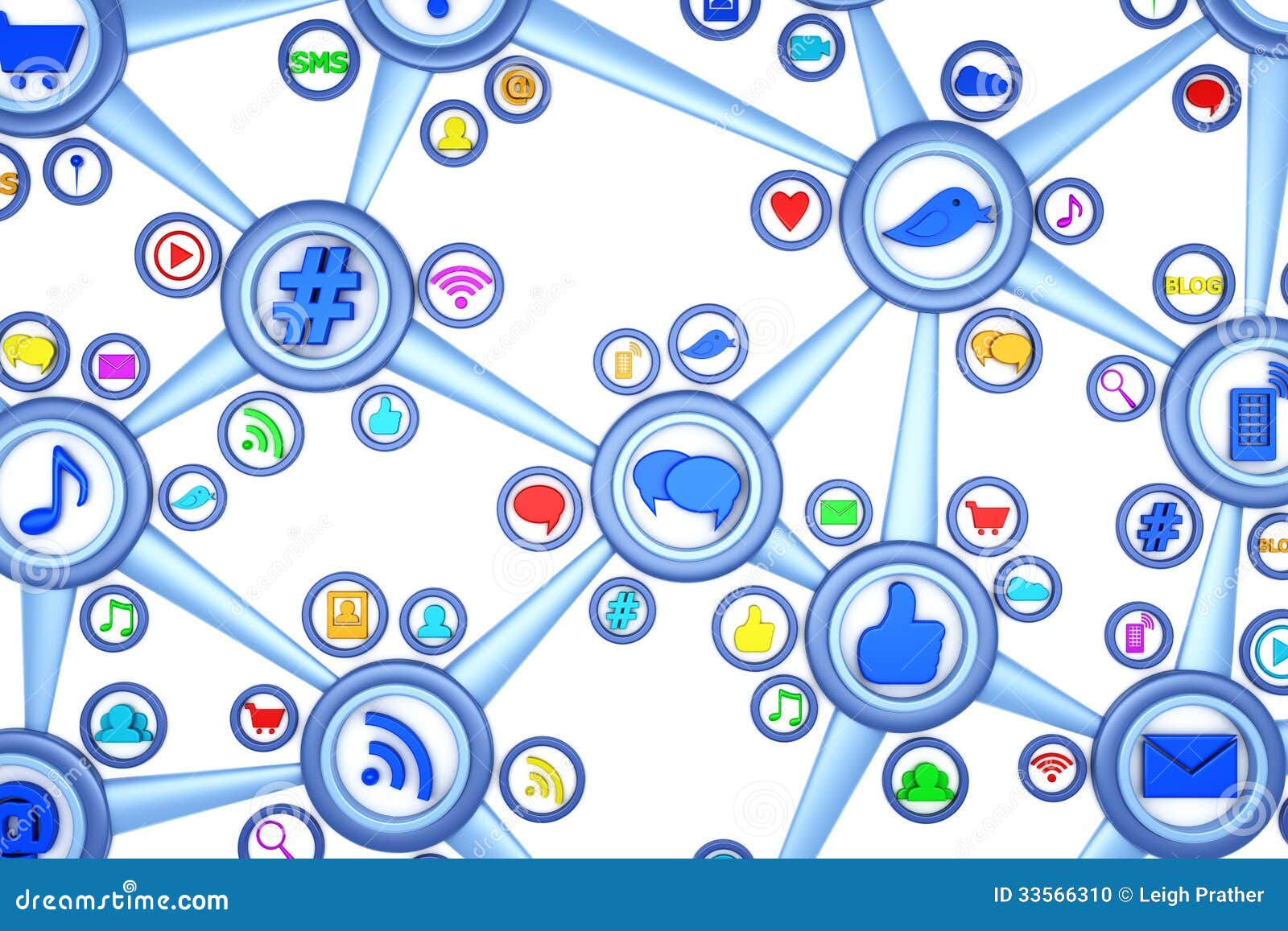 Social Media stock illustration. Illustration of colourful - 33566310