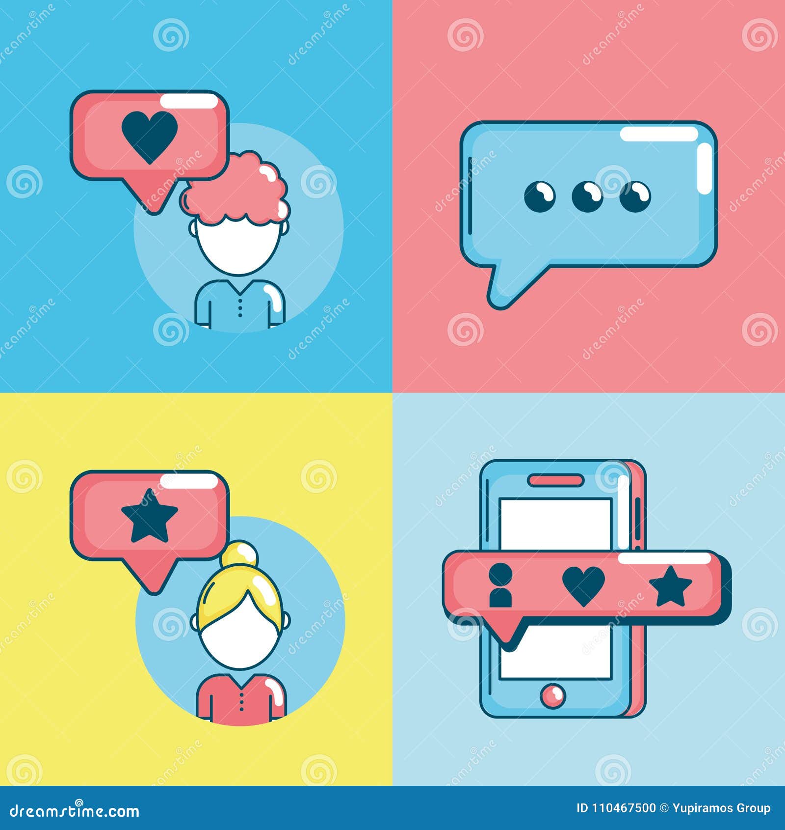 Social Media Connection in the Digital Network Stock Vector ...